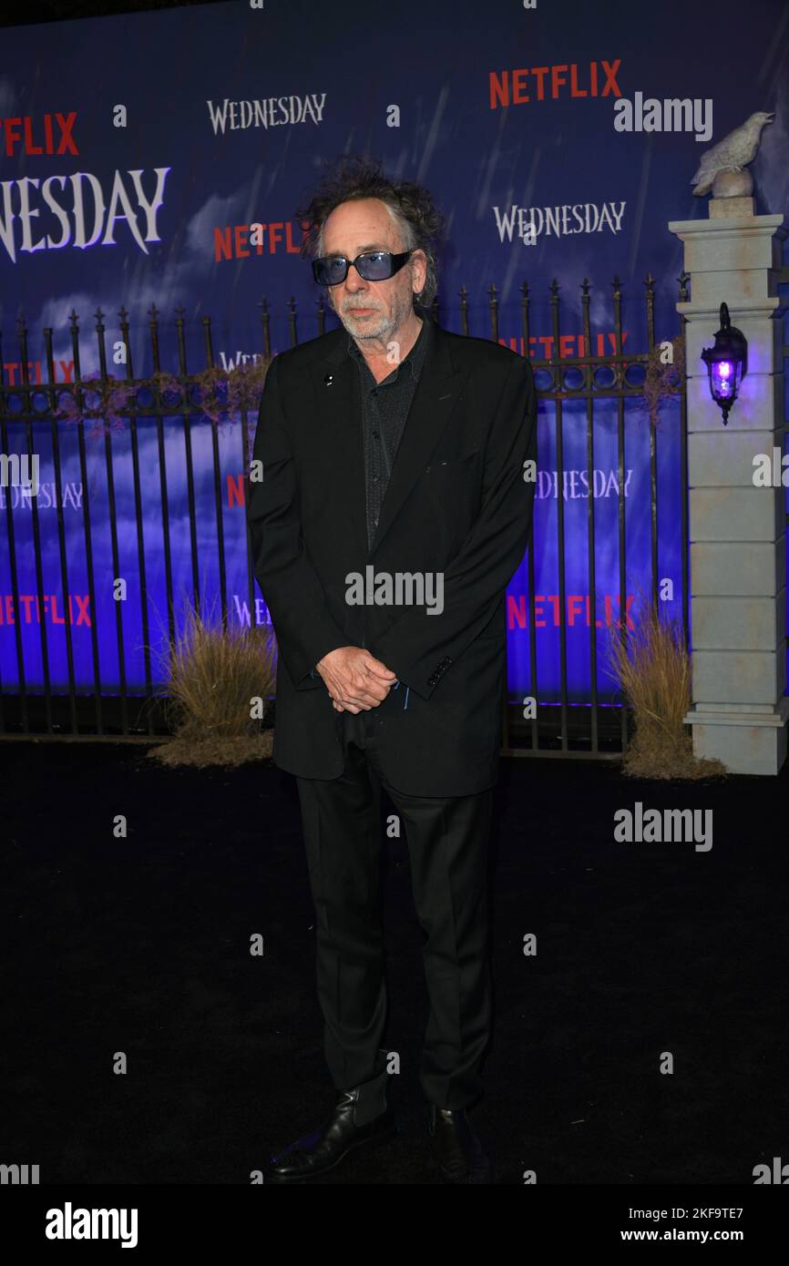 Los Angeles Premiere Of Netflix`s `Wednesday` TV Show. -PICTURED: Tim ...