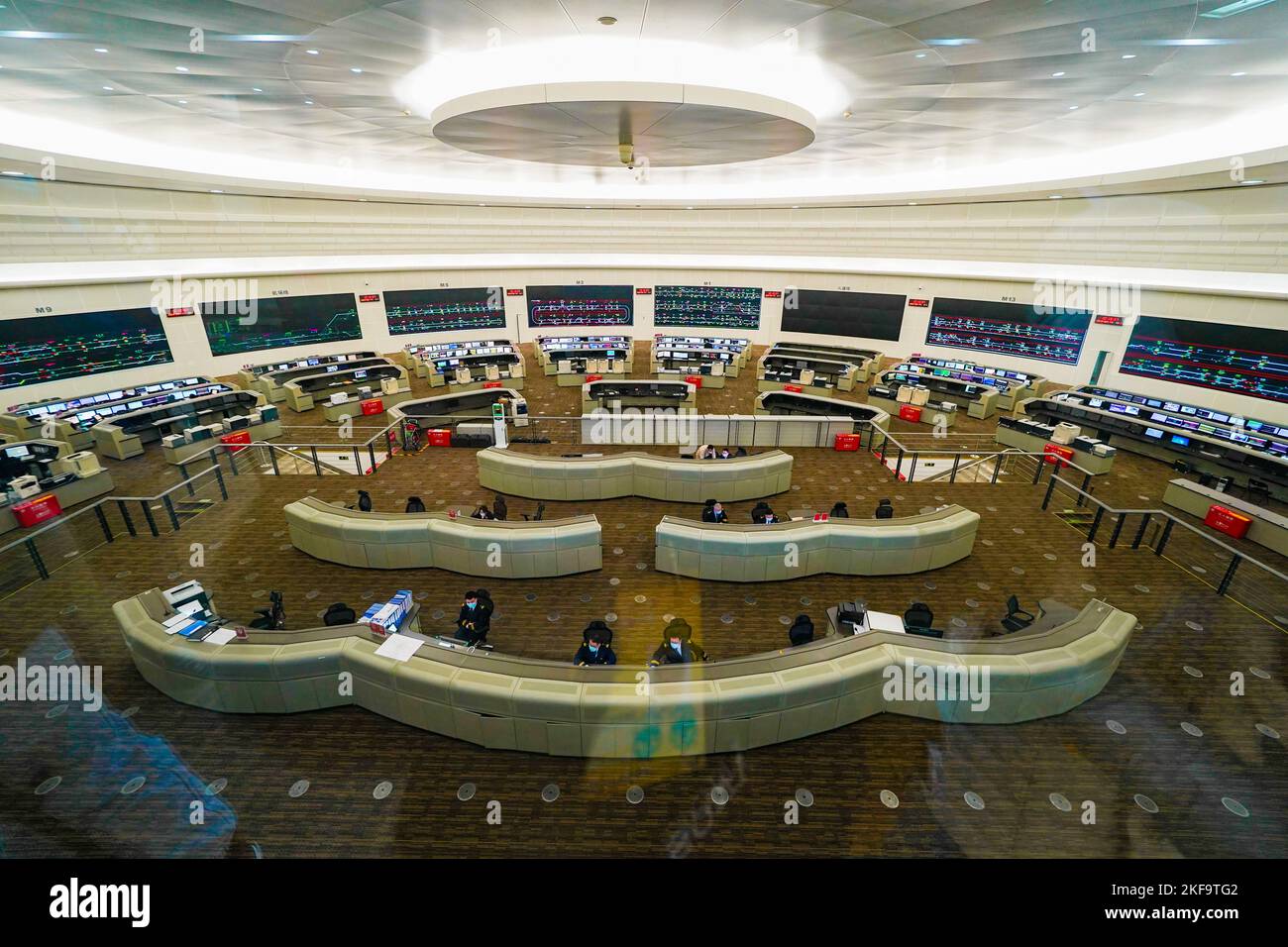 The inside views of Beijing Metro Network Control Center which is the ...