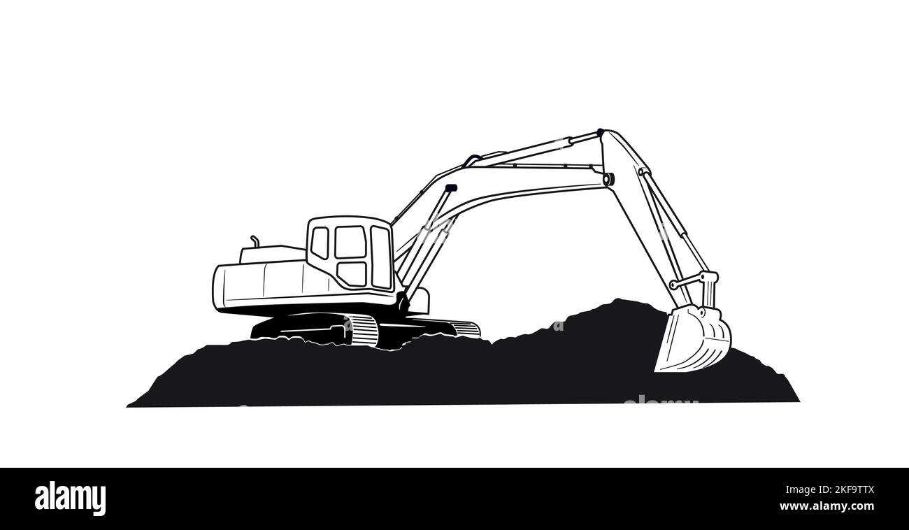Crawler Excavator Modern Flat Vector Illustration Stock Vector Image ... Crawler Excavator Modern Flat Vector Illustration Stock Vector Image ...