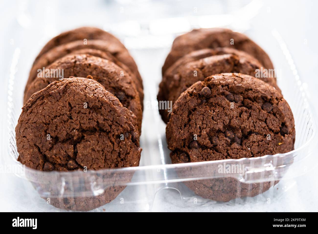 Double chocolate chip cookies Stock Photo - Alamy