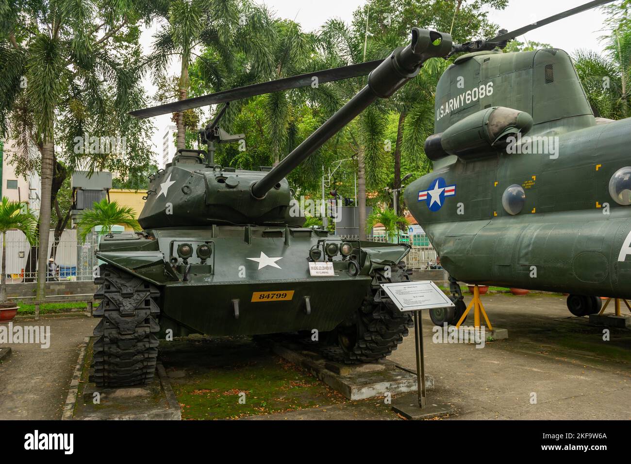 US Army M41 Walker Bulldog tank at the War Remnants Museum, Ho Chi Minh ...