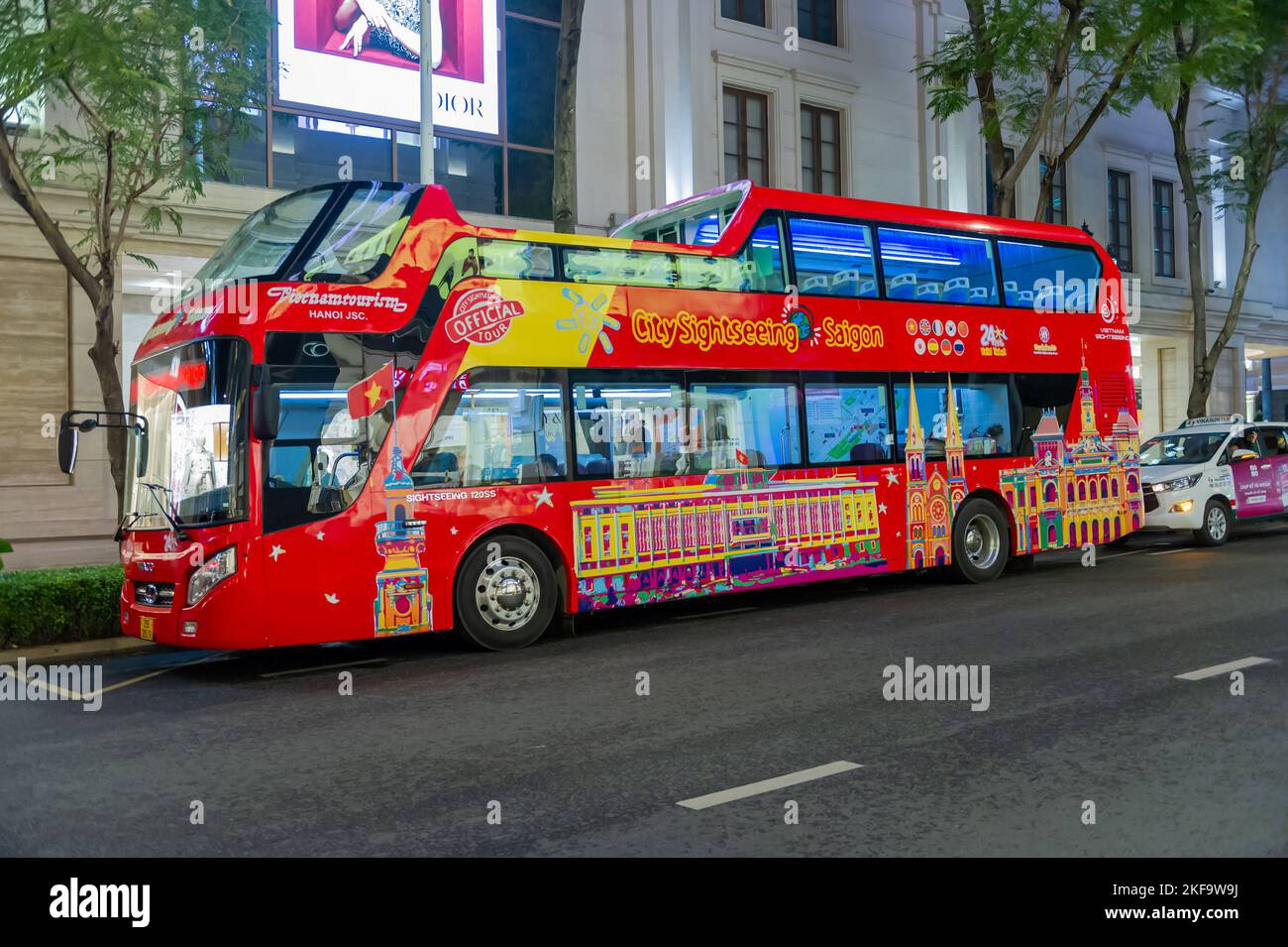Ho Chi Minh City open top tourist bus, Vietnam Stock Photo - Alamy