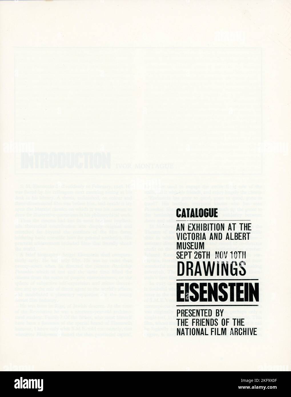 Inside Title Page of Catalogue for Exhibition at the Victoria and ...