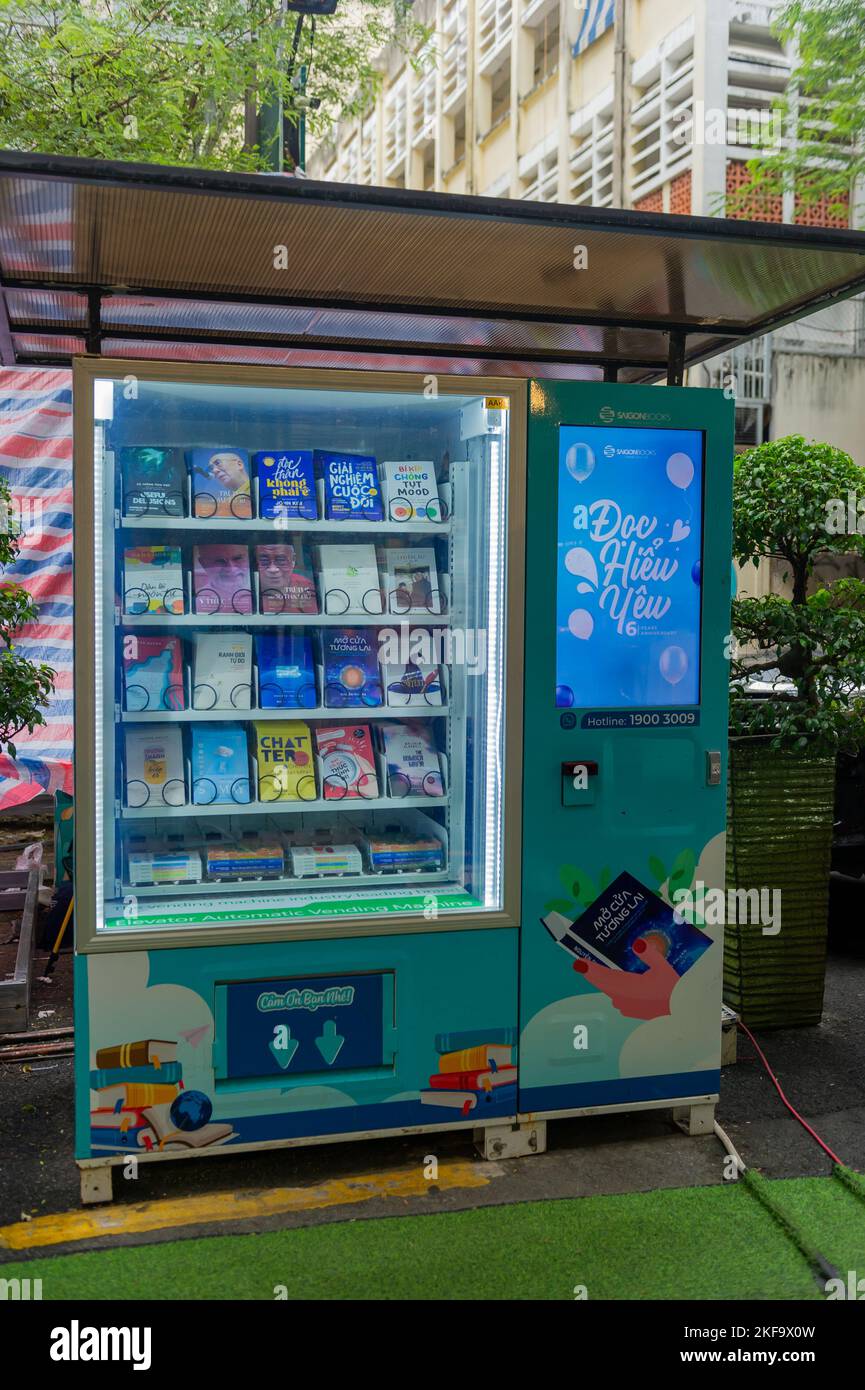 A Book Vending Machine at Ho Chi Minh City Book Street, Vietnam Stock ...