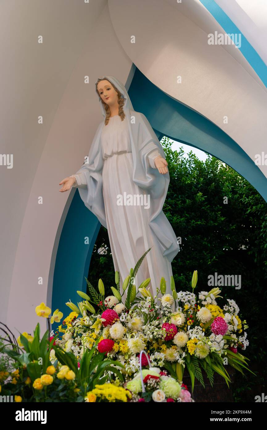 Mary, Mother of Jesus at the Pink Church ( Tan Dinh Church ) in Ho Chi ...