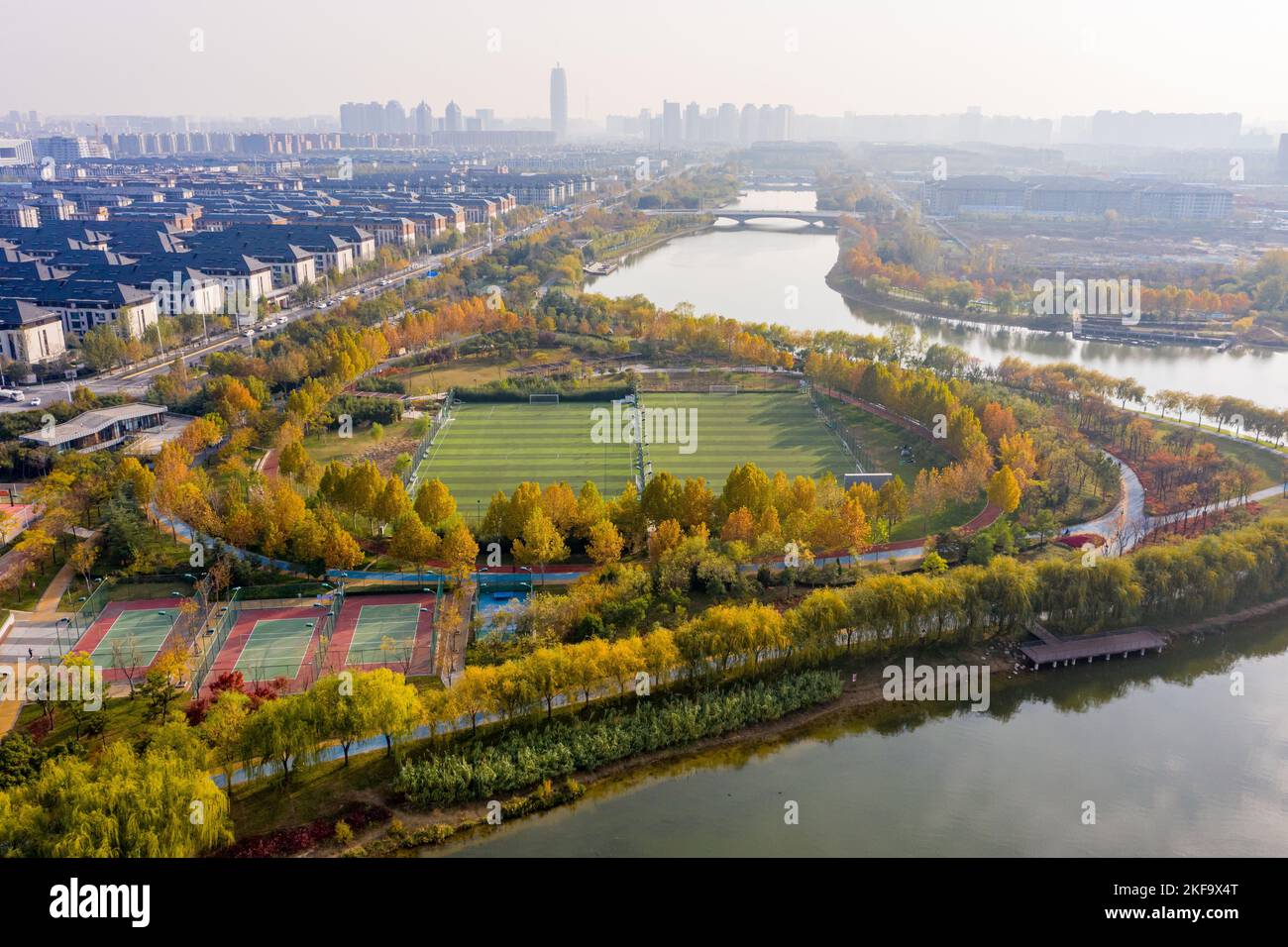 Aerial photo shows the most beautiful ballpark at West Canal Park in ...