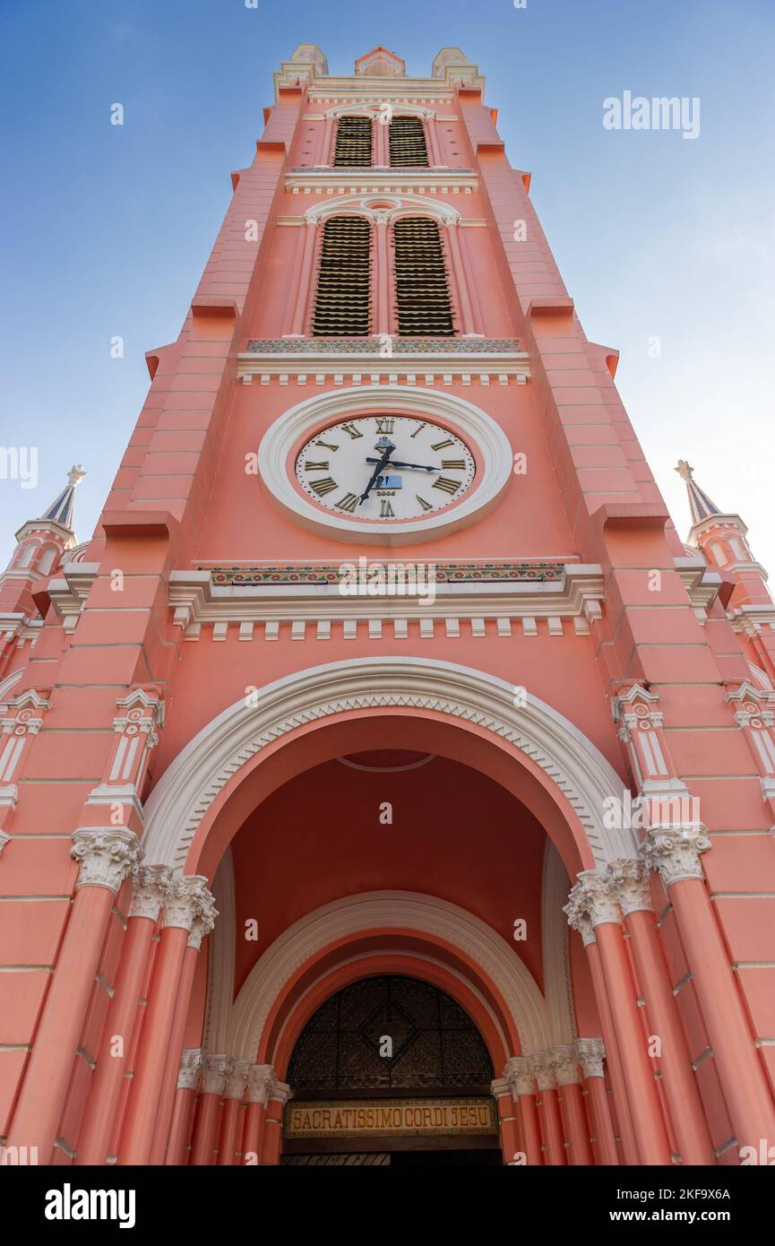 The Pink Church ( Tan Dinh Church ) in Ho Chi Minh City, Vietnam Stock ...