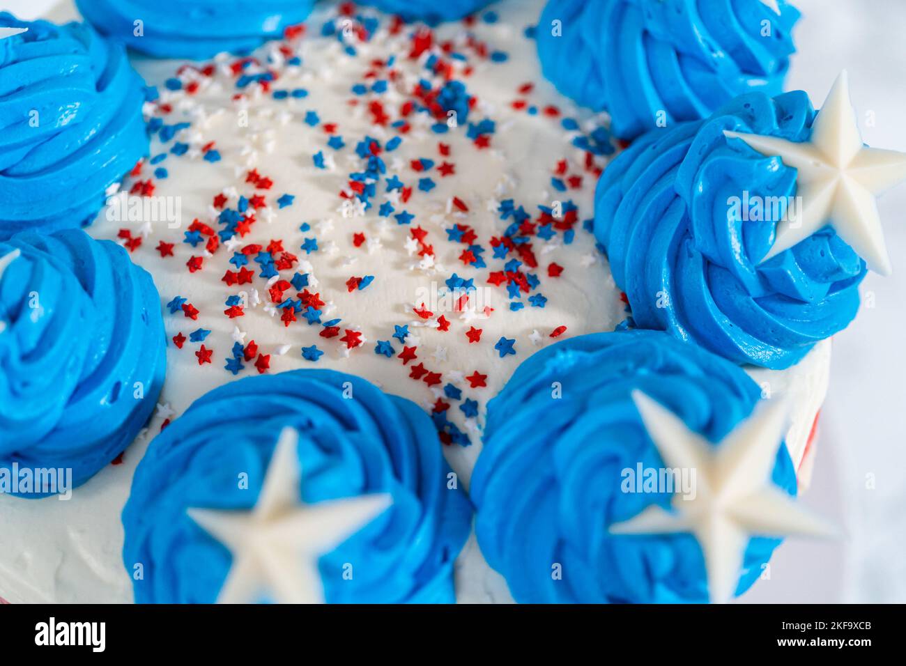 4th of July chocolate cake Stock Photo - Alamy
