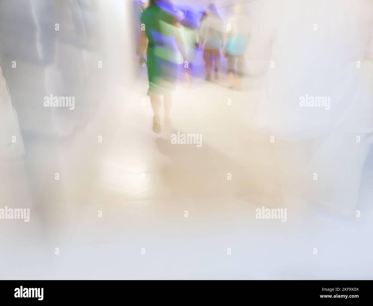 Blurry silhouettes of unrecognizable people at summer day Stock Photo ...