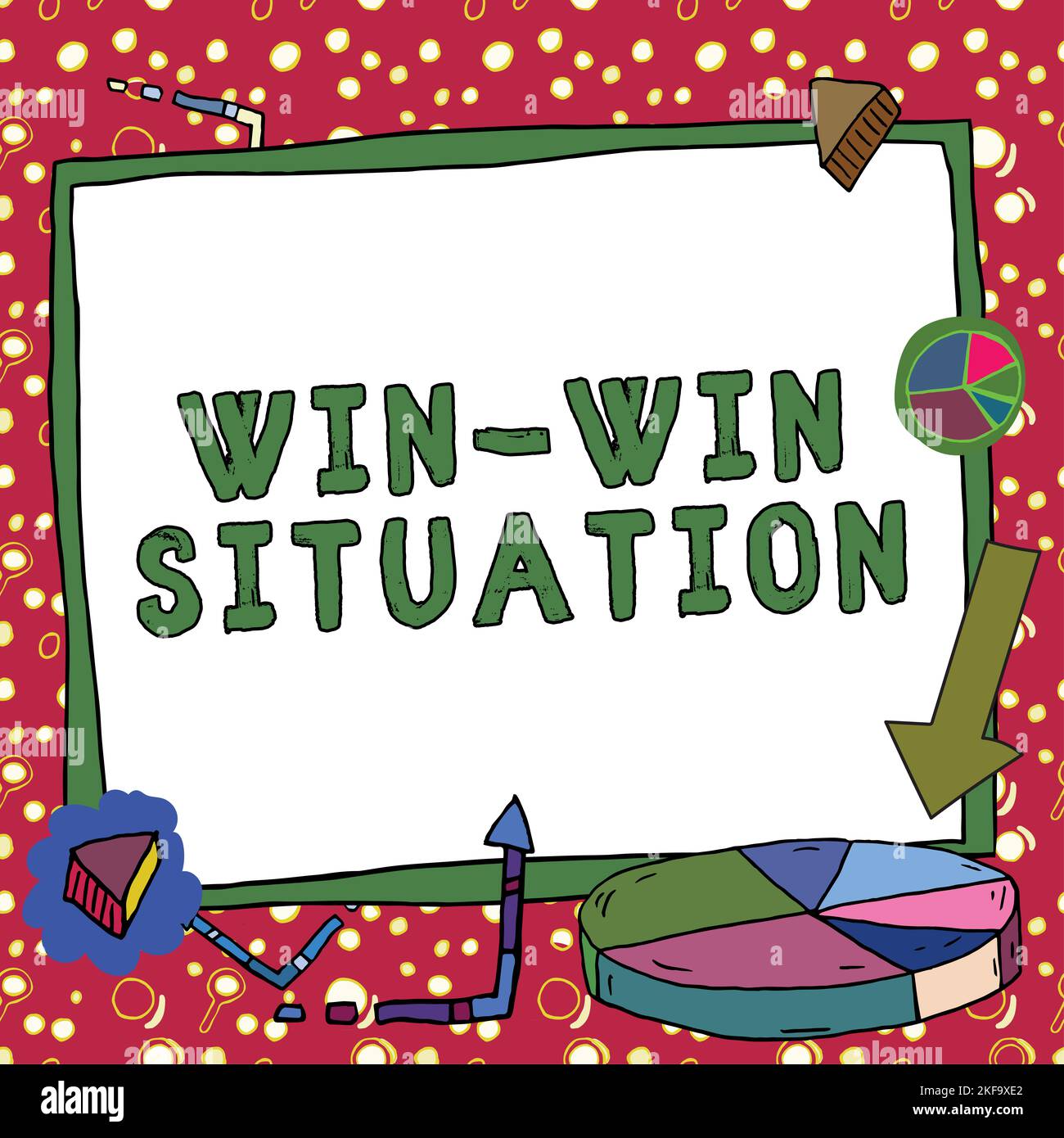 Text caption presenting Win Win Situation. Business showcase situation ...