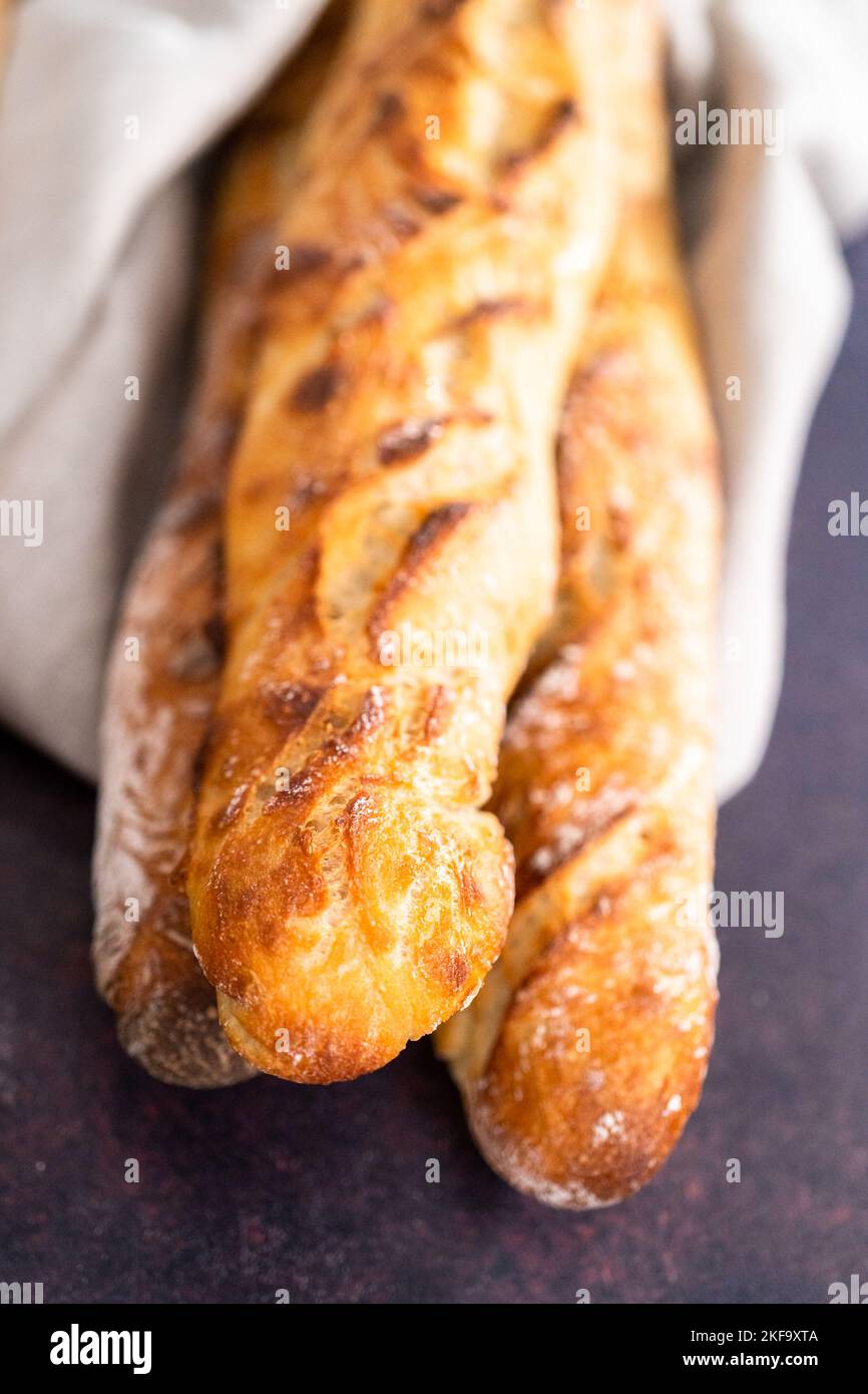 French Baguette bread Stock Photo - Alamy
