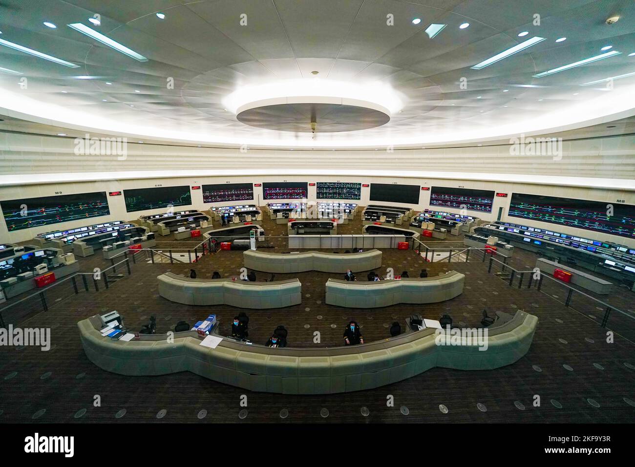 The inside views of Beijing Metro Network Control Center which is the ...