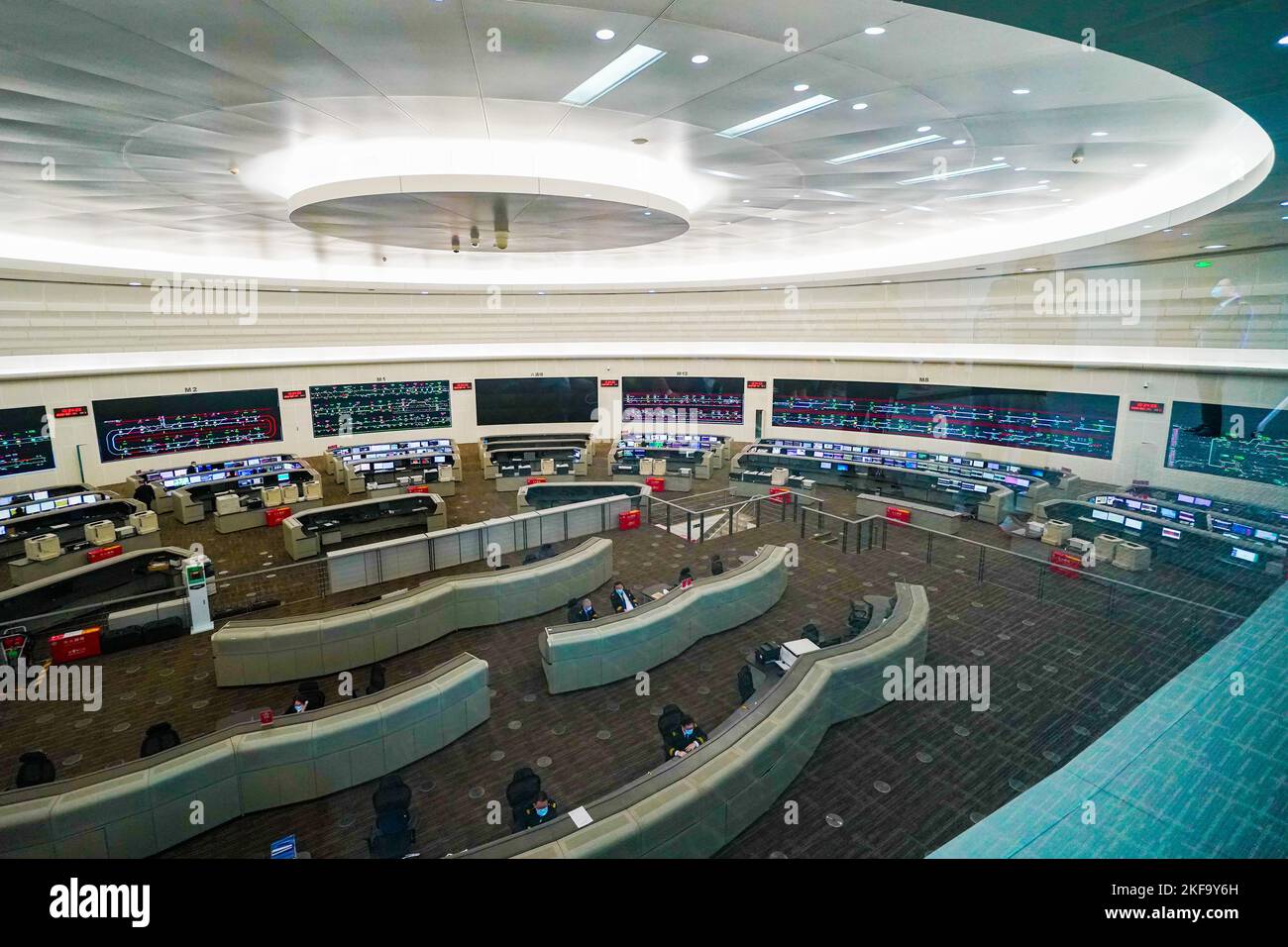 The inside views of Beijing Metro Network Control Center which is the ...