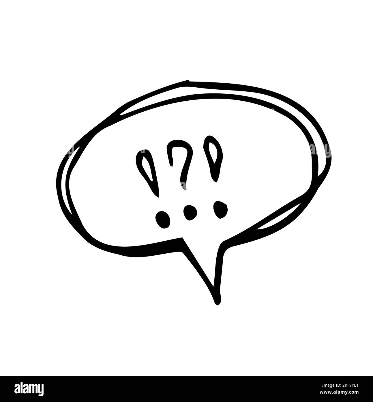 Cute speech bubble doodle set Stock Vector Image & Art - Alamy