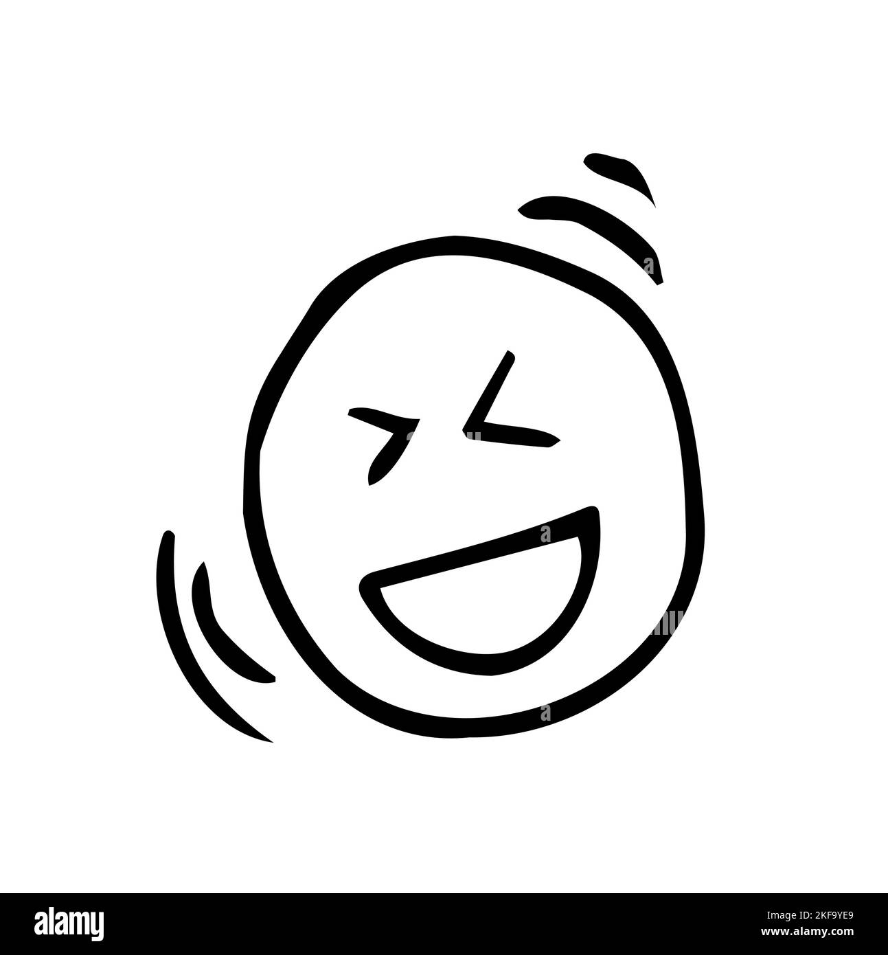 Illustration yellow emoticon cartoon Black and White Stock Photos ...