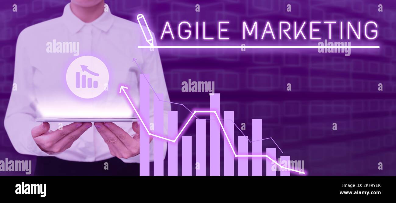 Text Caption Presenting Agile Marketing Business Approach Focusing