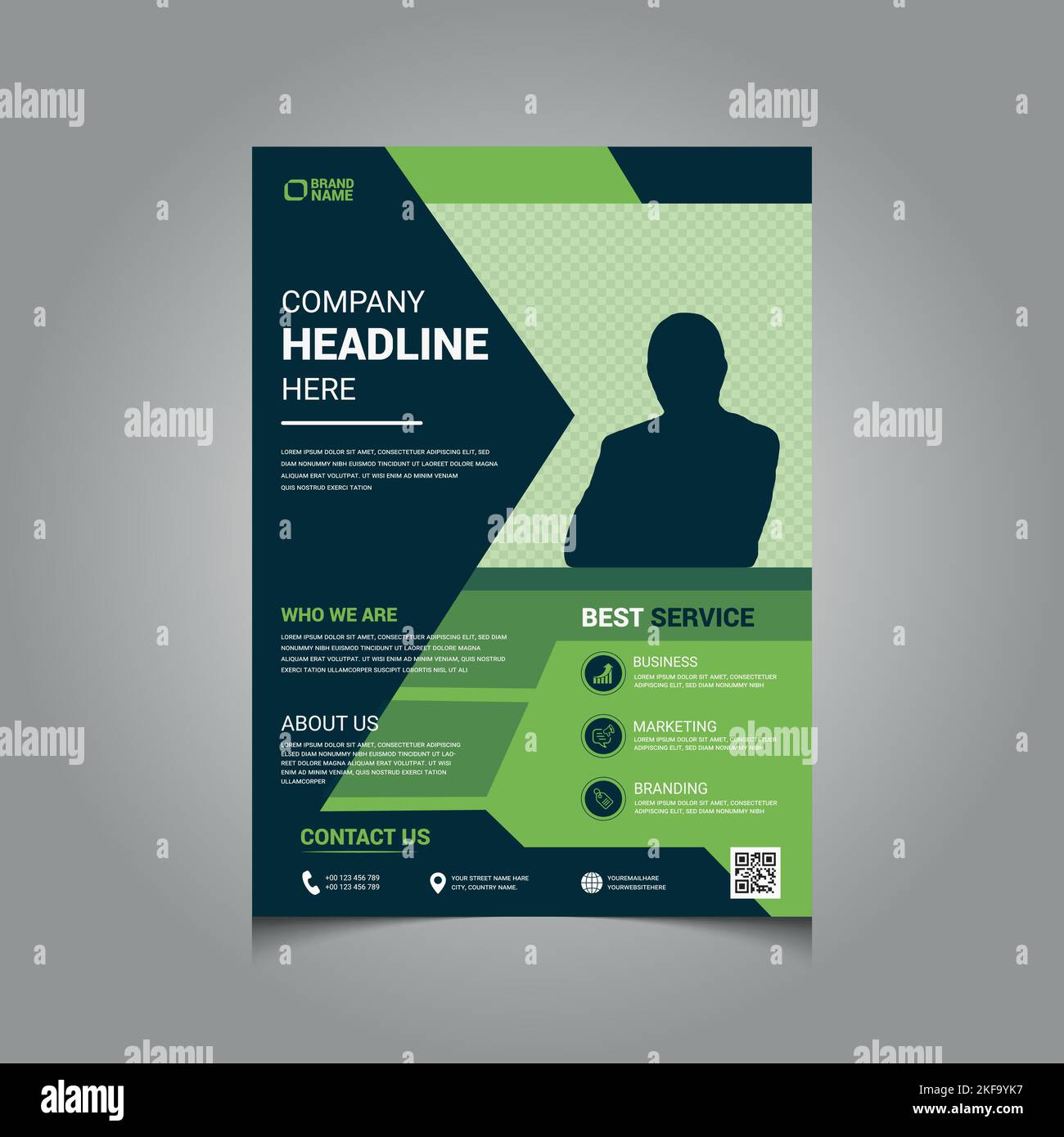 1 Page creative business flyer design in A4 size. Business flyer ready ...