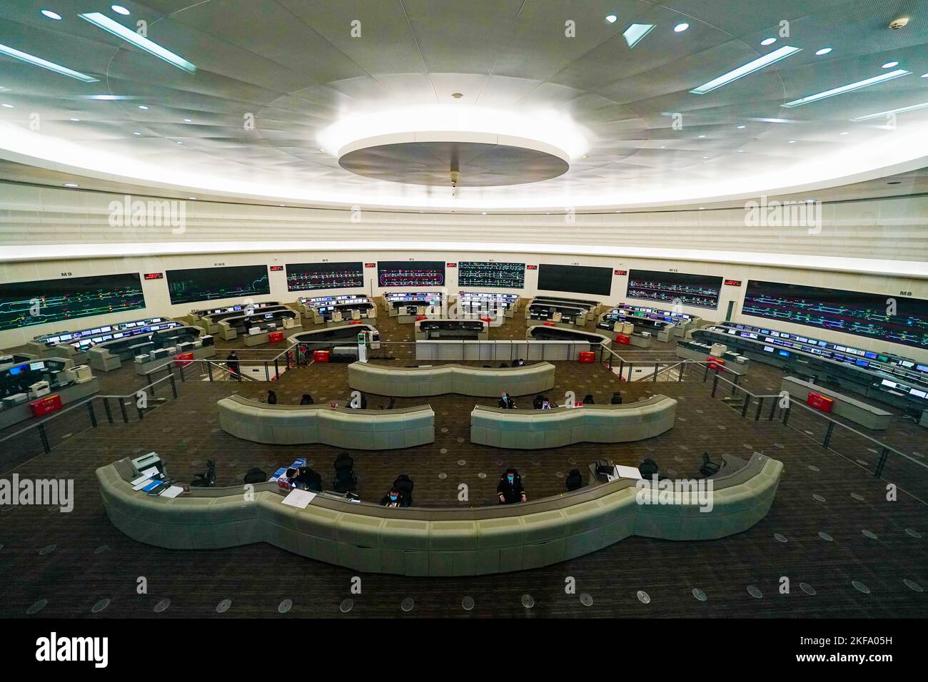The inside views of Beijing Metro Network Control Center which is the ...