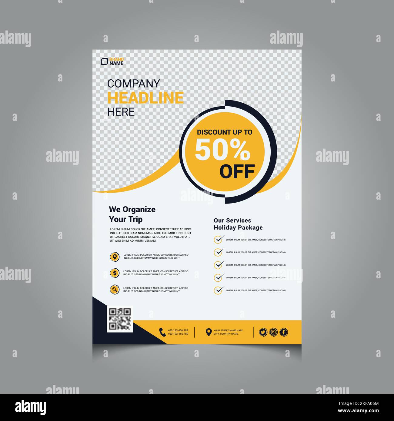 Travelling, tourism, or summer beach holiday promotion flyer Template ...