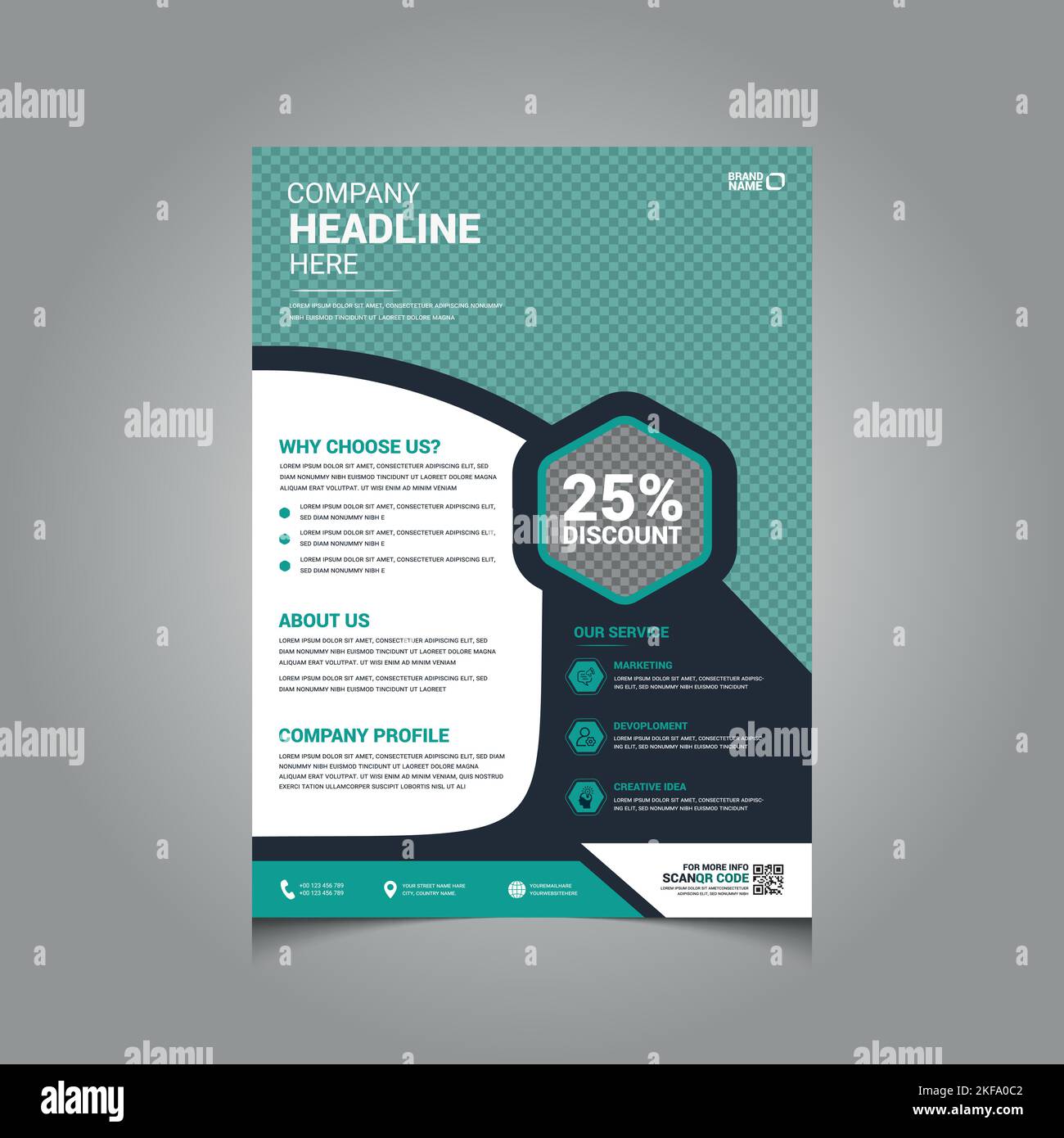 1 Page creative business flyer design in A4 size. Business flyer ready ...