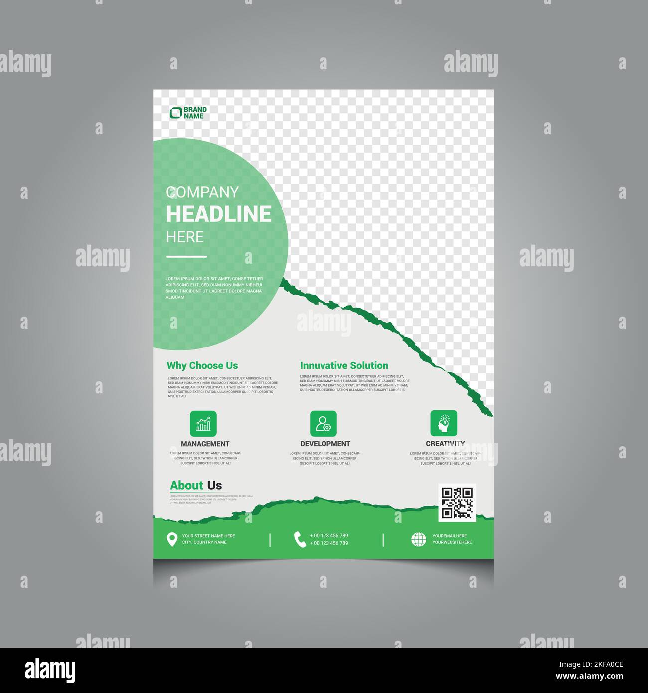 creative corporate flyer design template print-ready design. A4. Vector ...
