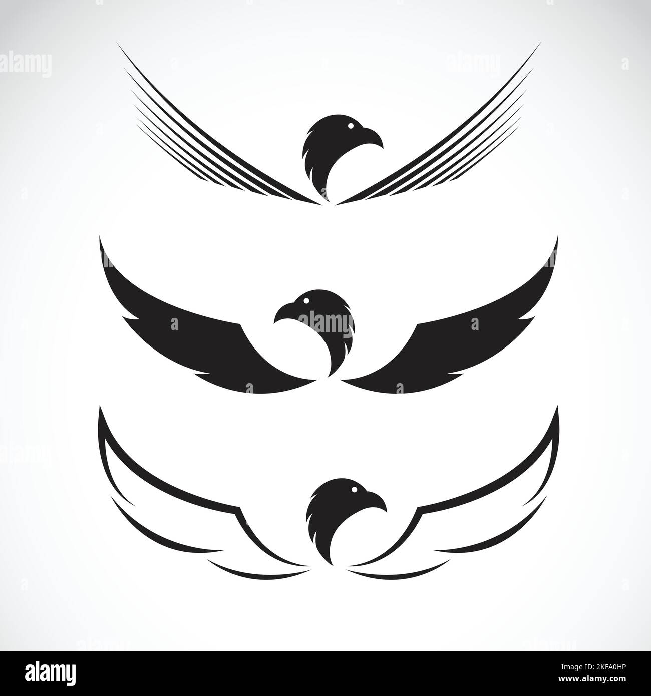 Vector of an eagle design on white background. Easy editable layered ...