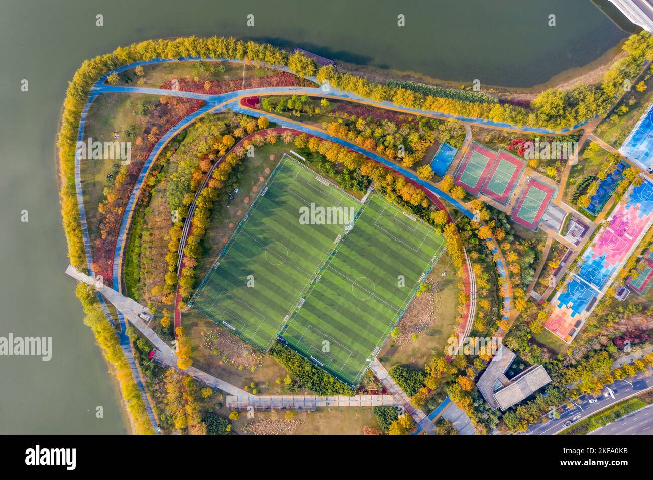 Aerial photo shows the most beautiful ballpark at West Canal Park in ...