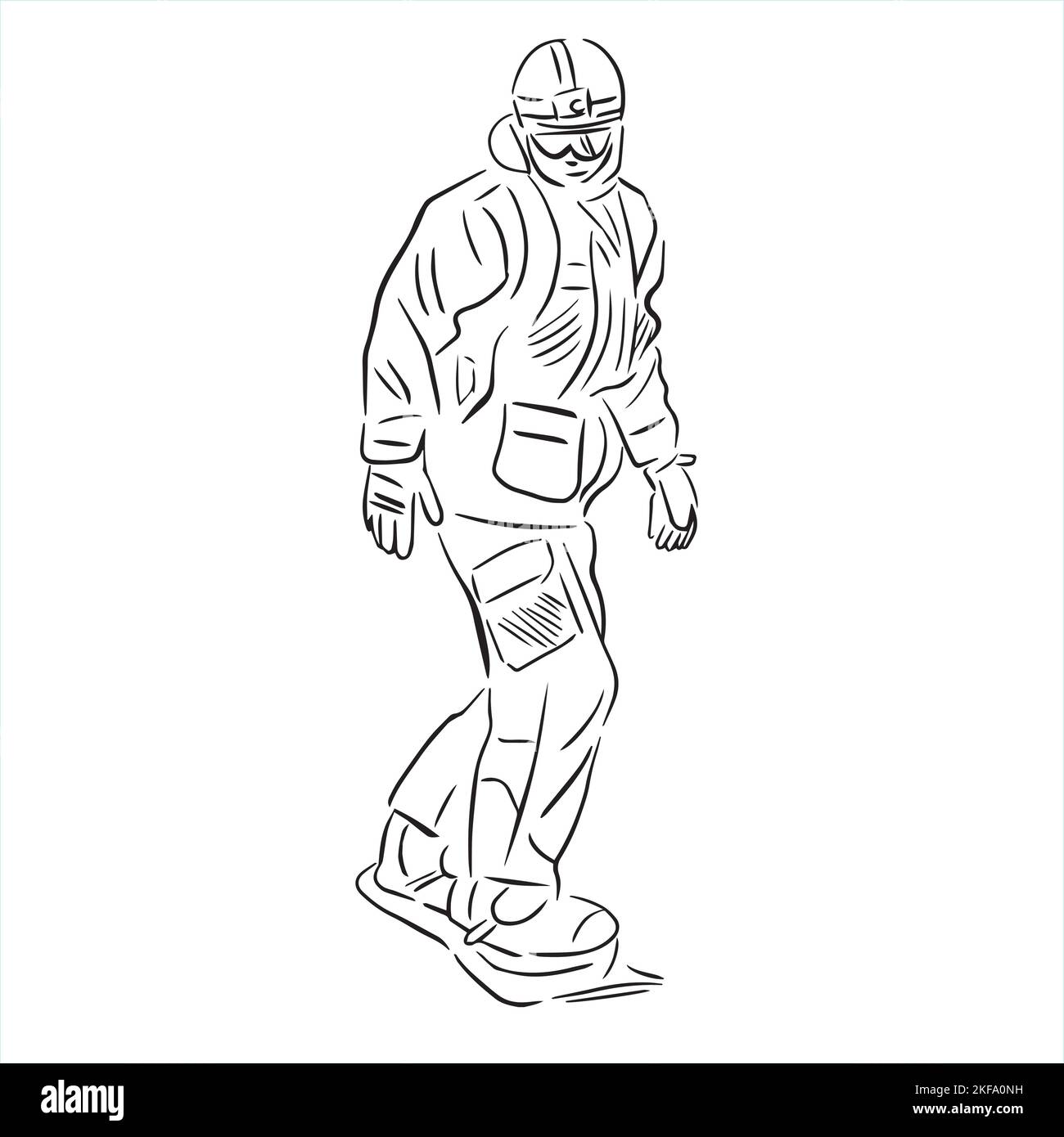 winter sport, snowboarding collection. Hand drawing. snowboarder vector ...