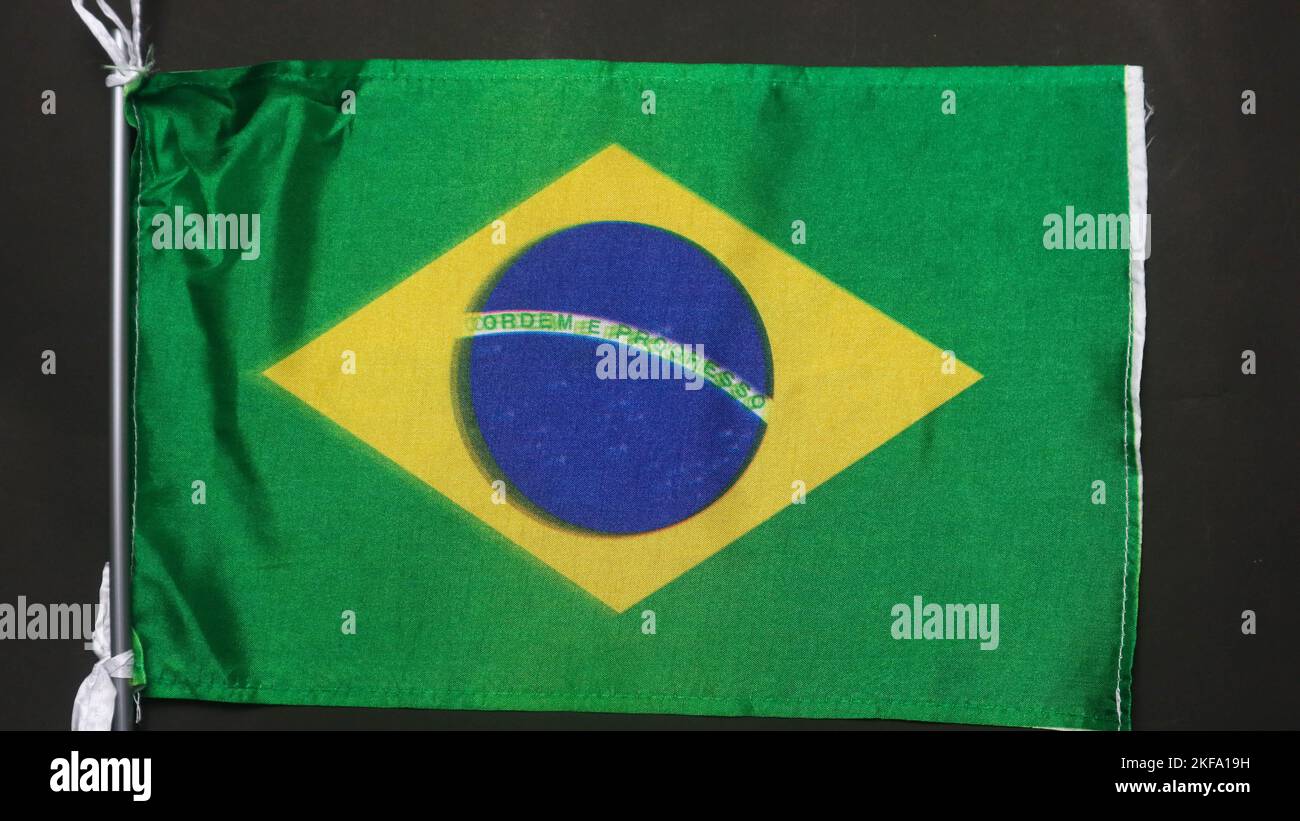 brazil flag texture as background Stock Photo - Alamy