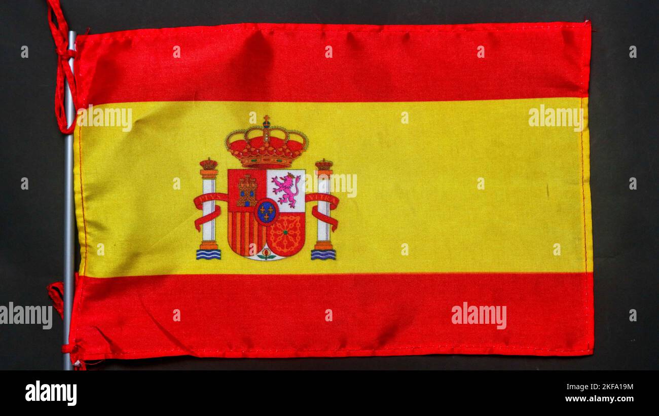 spanish flag texture as background Stock Photo - Alamy