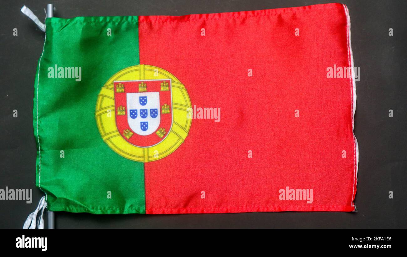 portugal flag texture as background Stock Photo - Alamy