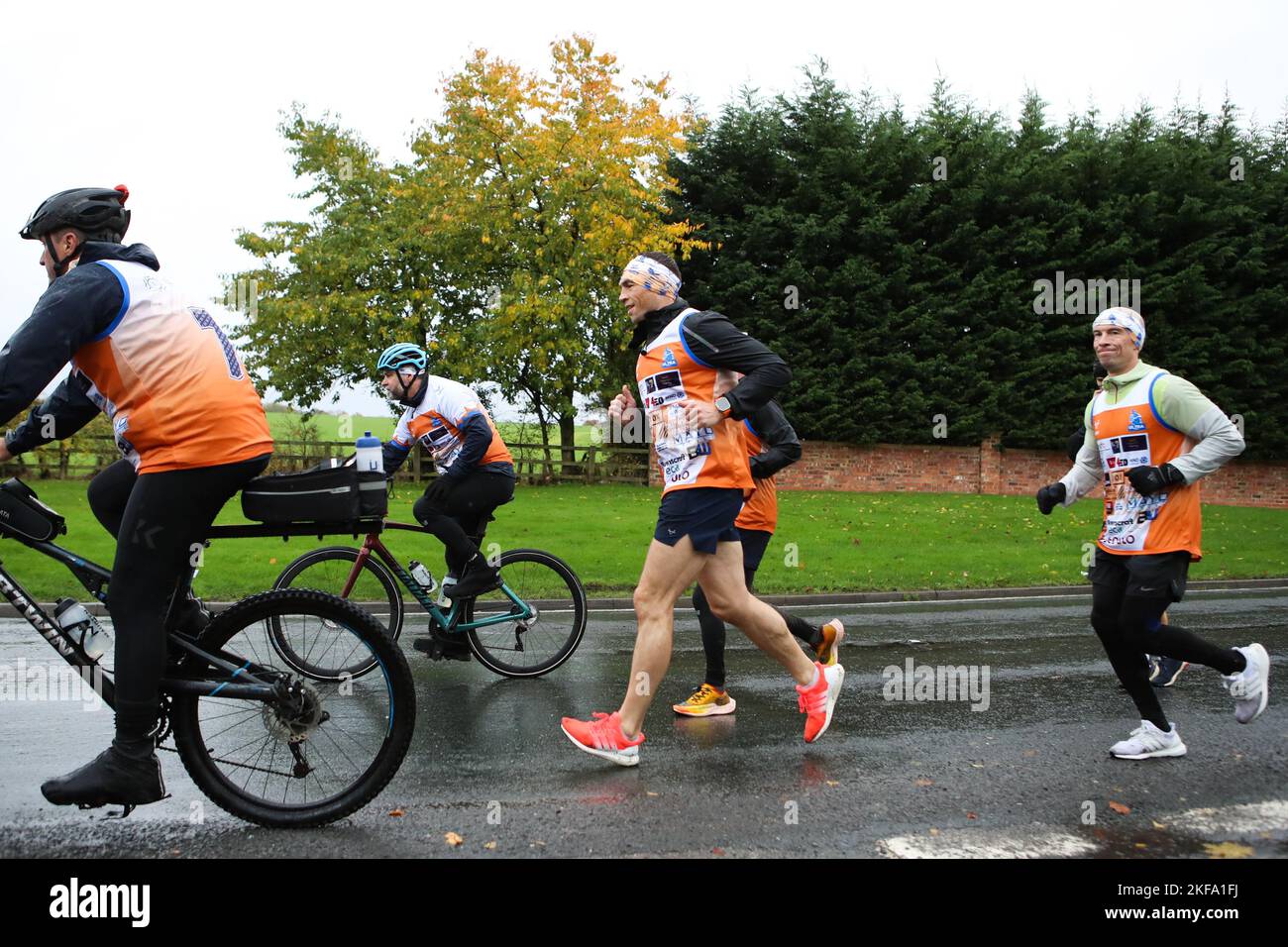 Kevin Sinfield on day five of the Ultra 7 in 7 Challenge from Stokesley ...