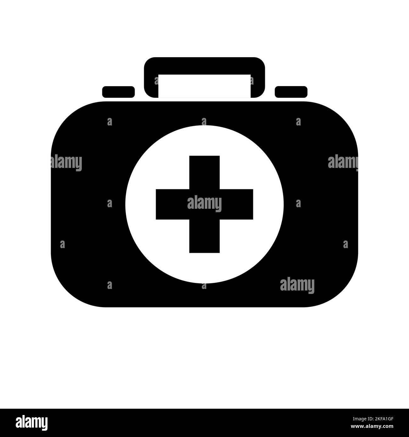 first aid kit icon illustration isolated on white Stock Photo - Alamy