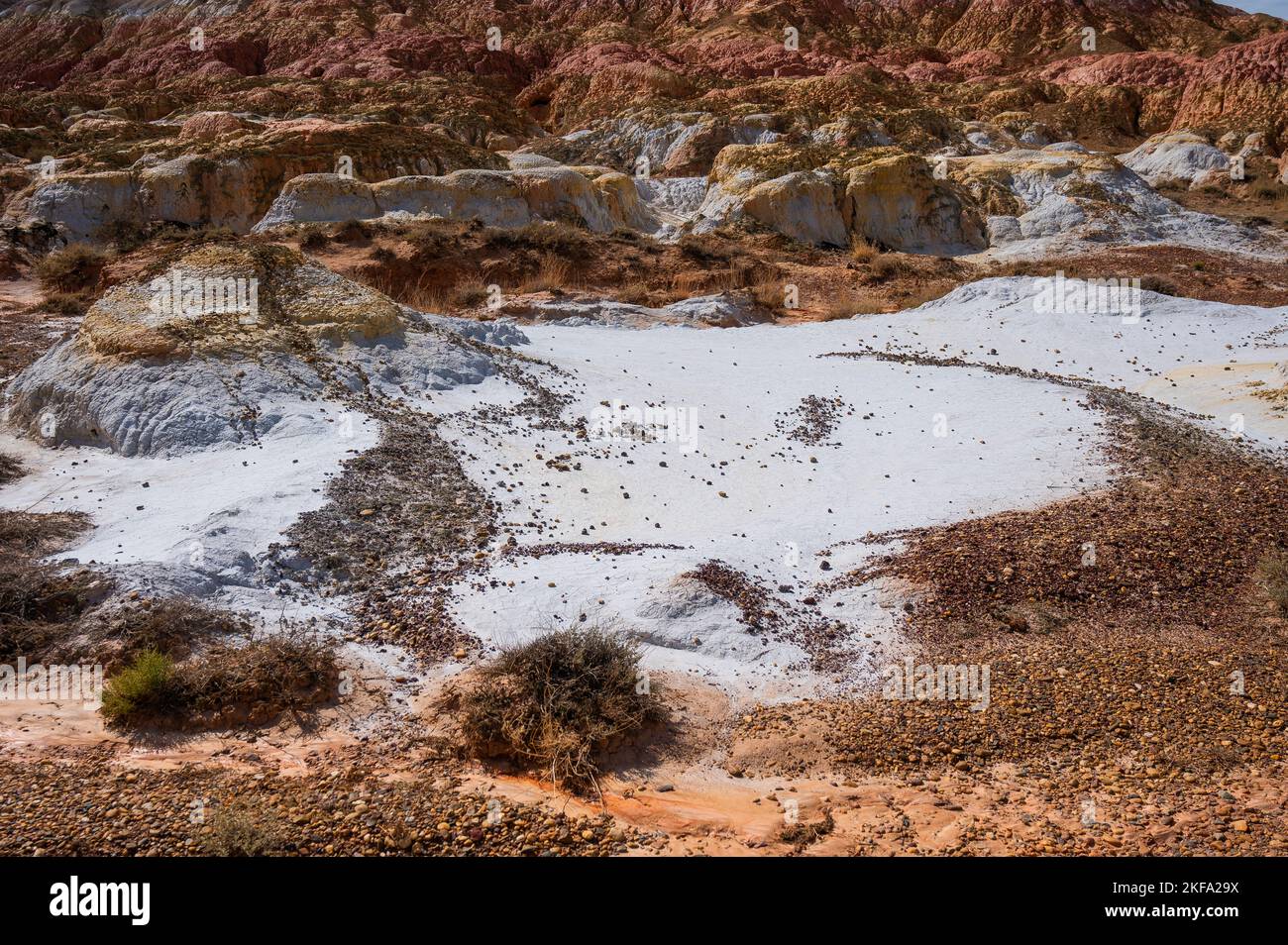 Landscape of multi-colored clay dunes. Mars on earth Stock Photo - Alamy