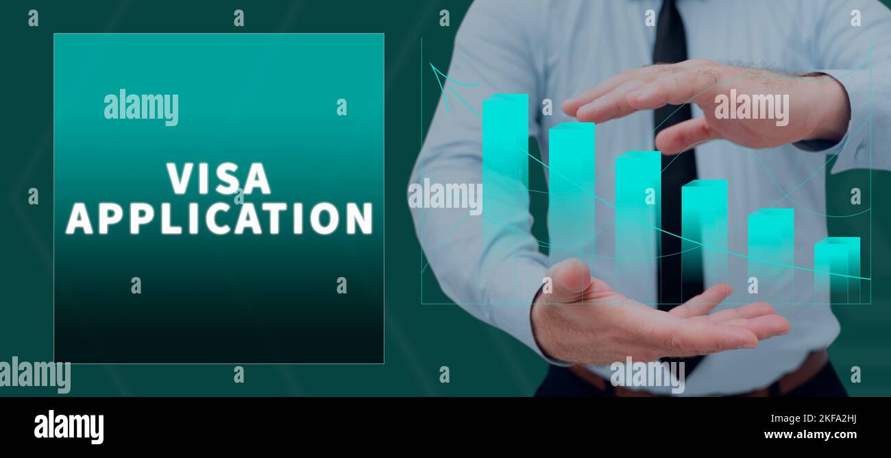 Text sign showing Visa Application. Concept meaning an process of ...