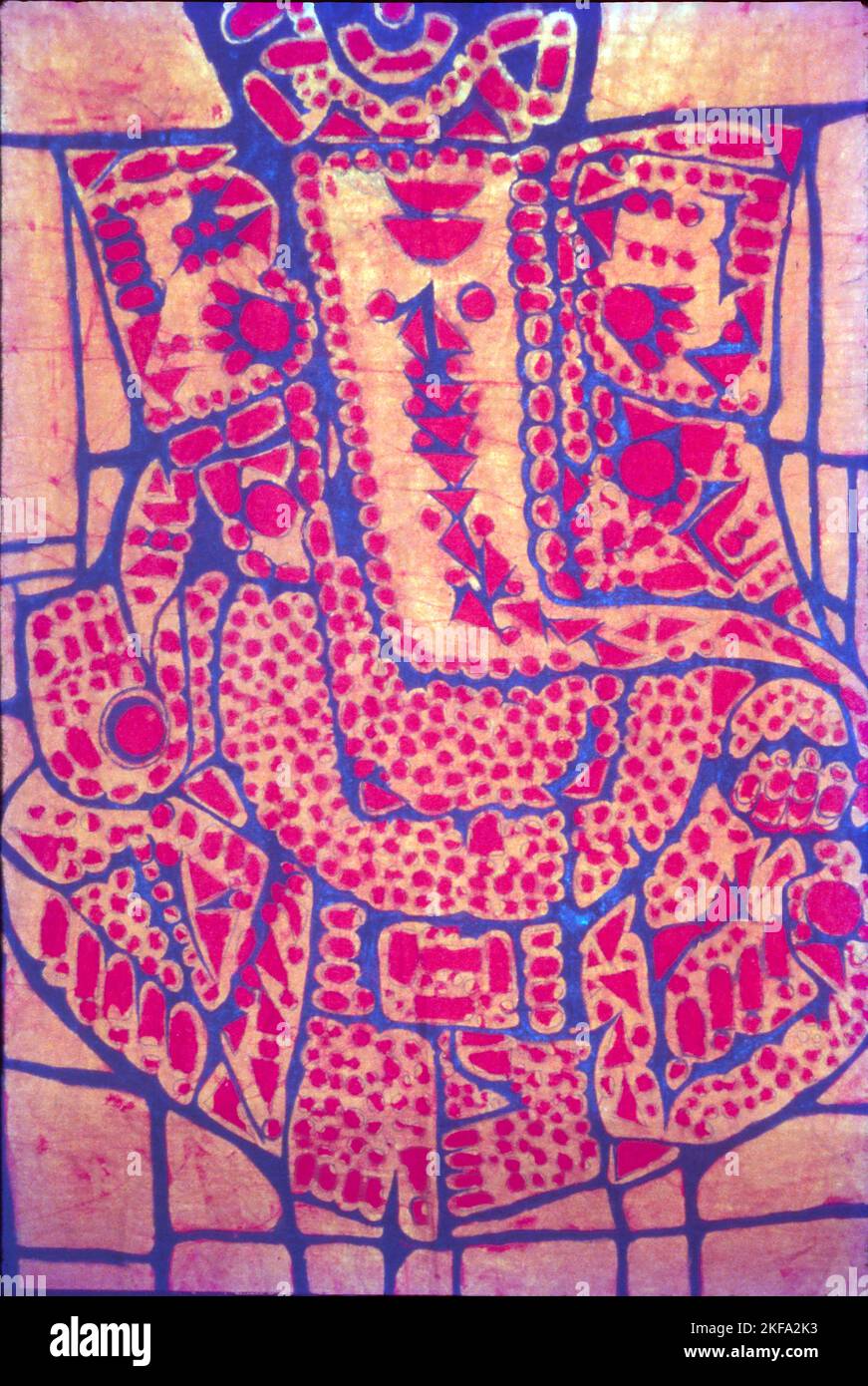 Ganpati Painting in Batik Form, India Stock Photo - Alamy