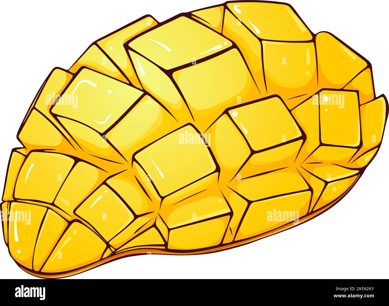 Sliced mango color Stock Vector Image & Art - Alamy