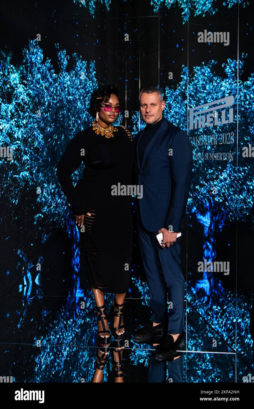 Milan, Italy, 16/11/2022, Precious Lee , Luiz Mattos Pirelli Calendar ...