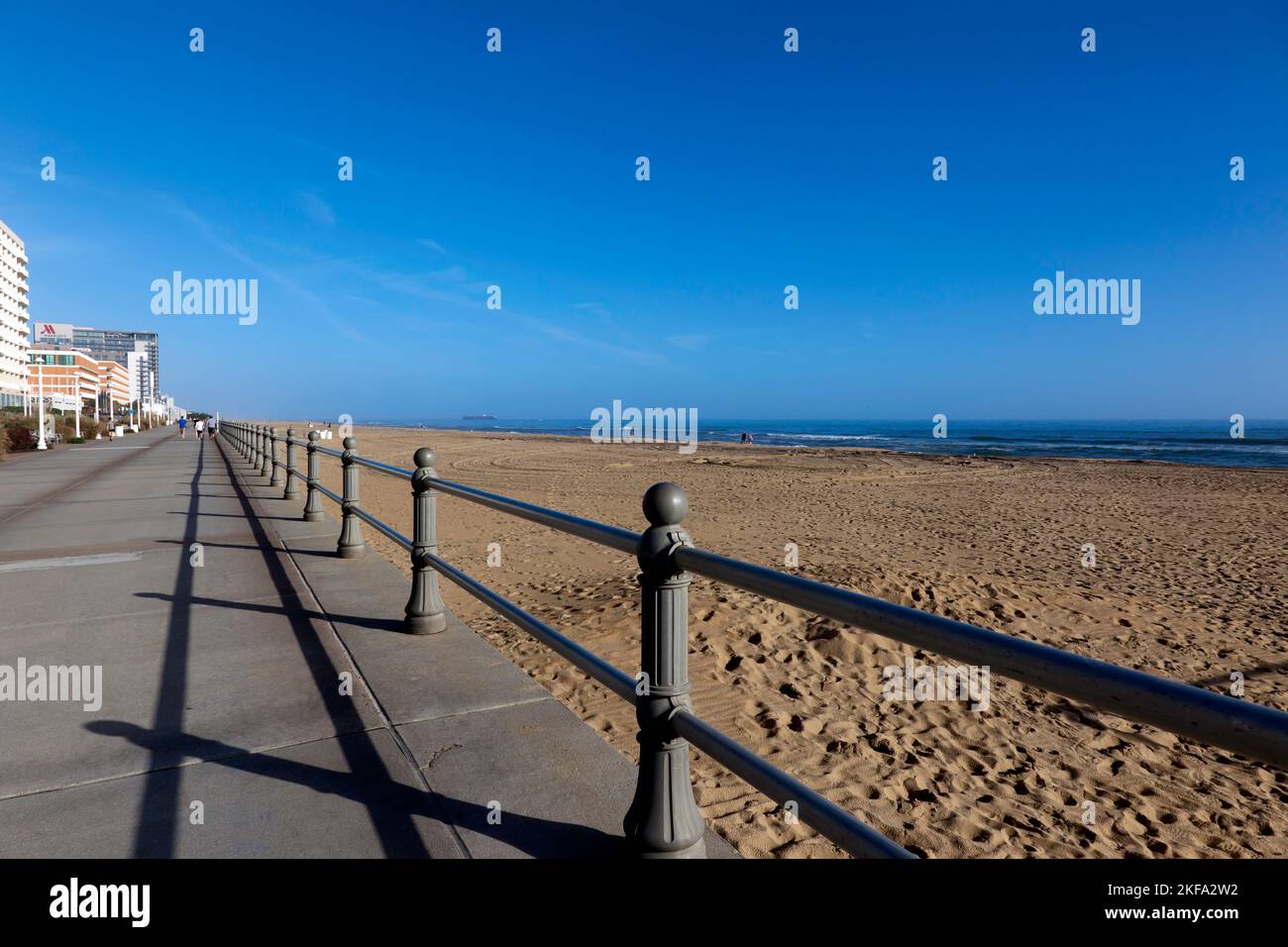 View along the boardwalk, Virginia Beach Oceanfront, from near 36th ...