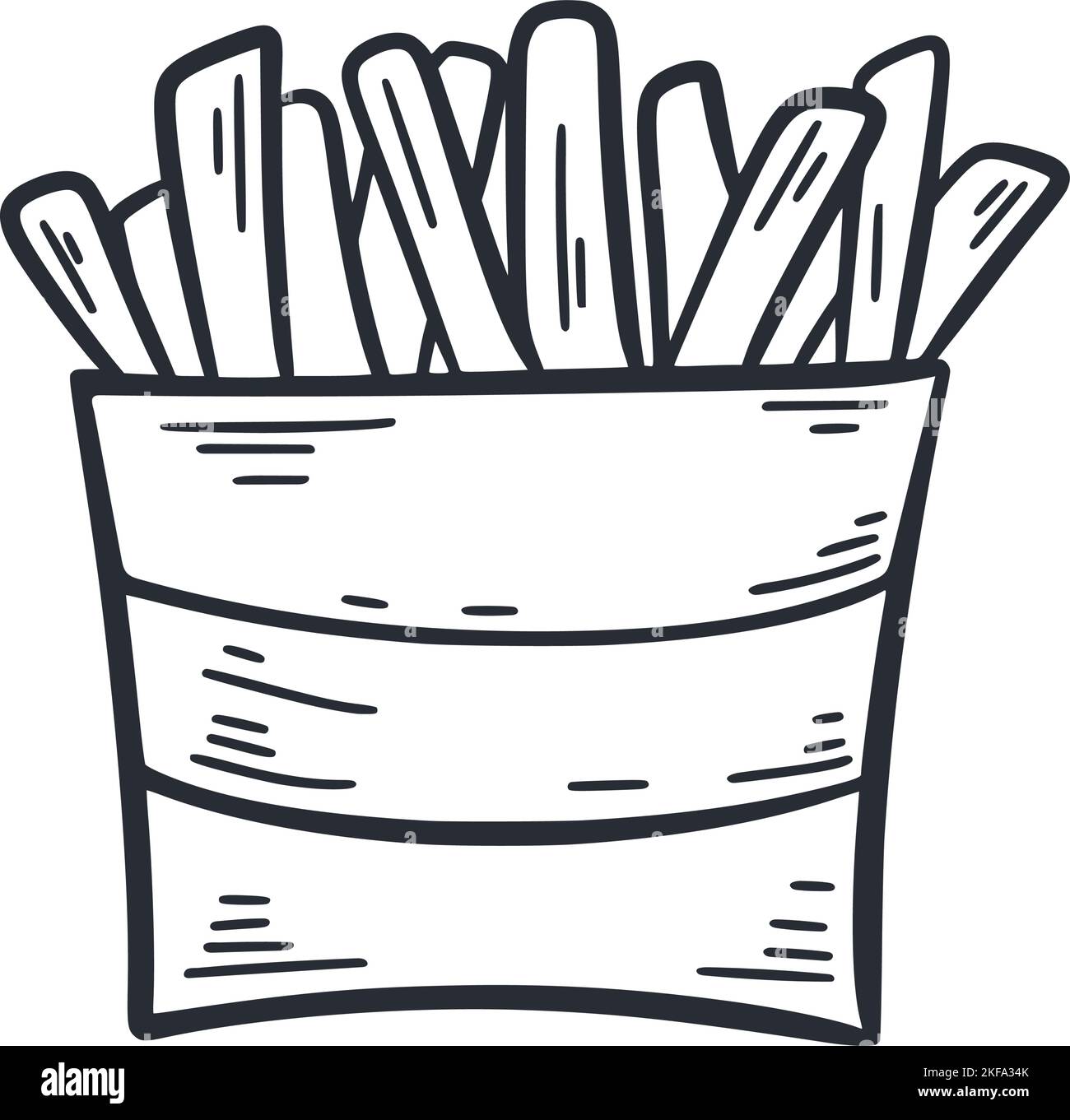 French fries doodle illustration Stock Vector Image & Art - Alamy