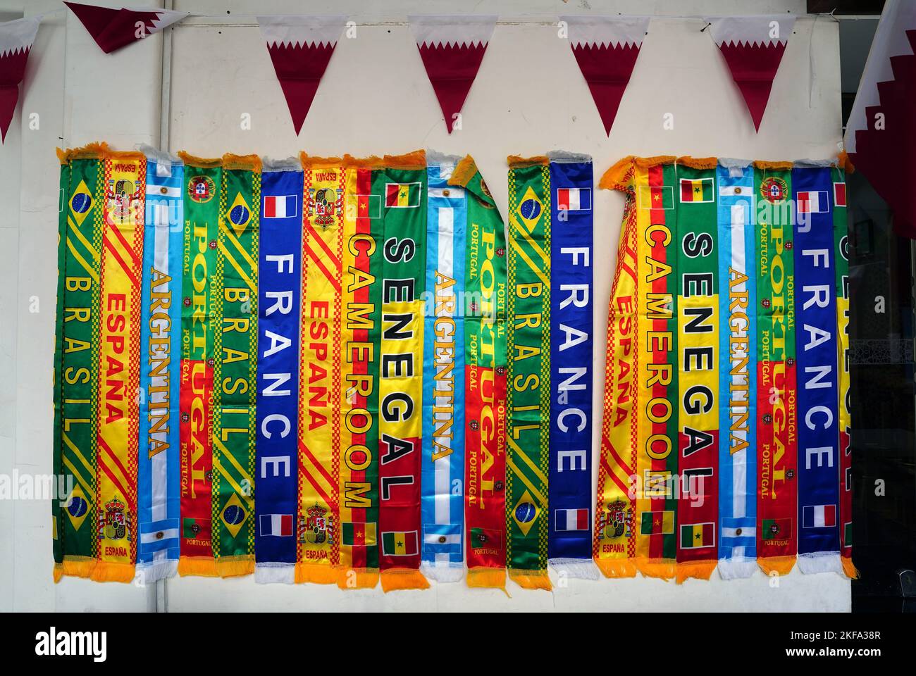 Merchandise for sale at a store in Souq Waqif, ahead of the FIFA World ...