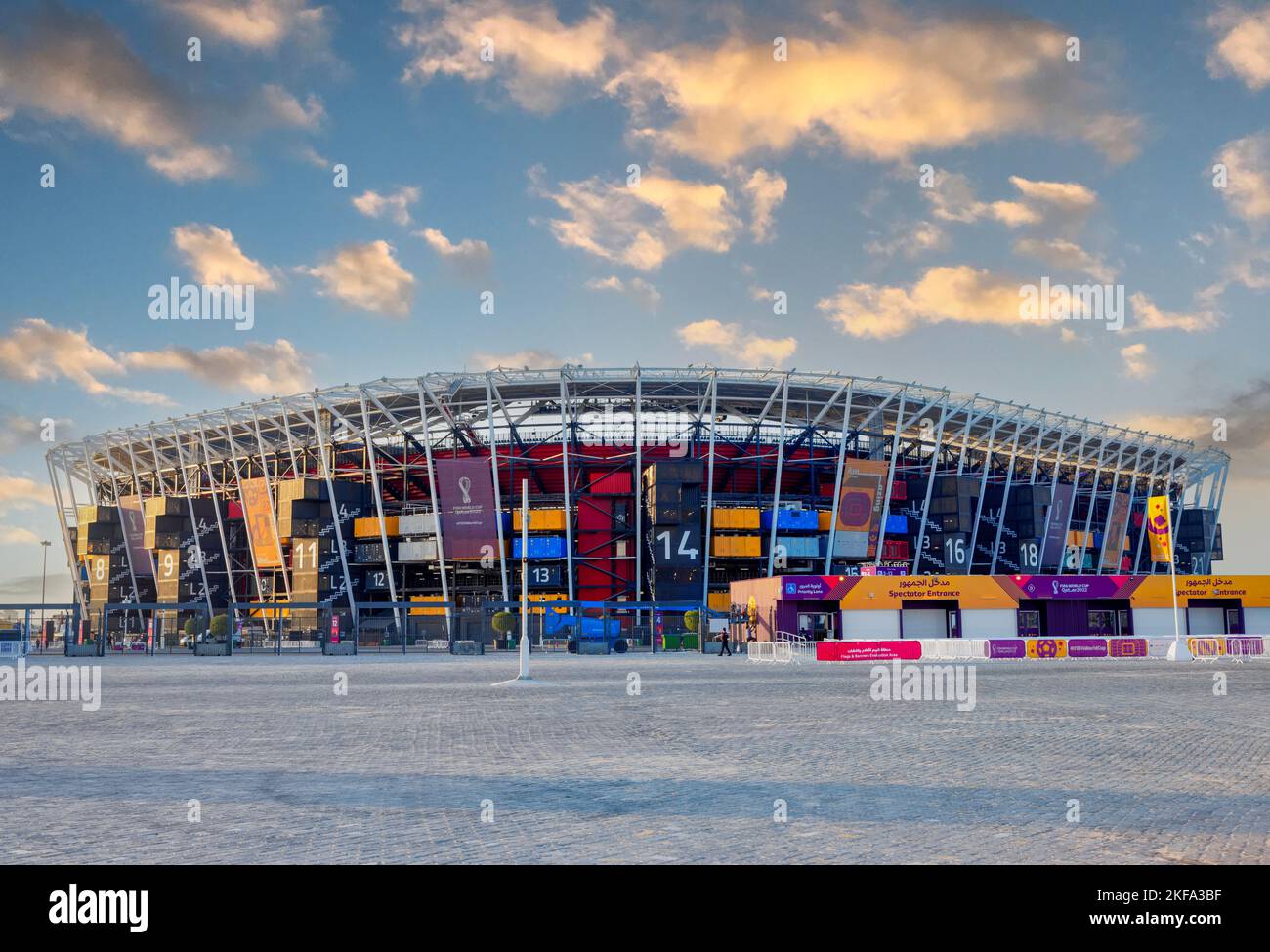 Stadium 974 one of the venue of Qatar 2022 FIFA world cup football as ...