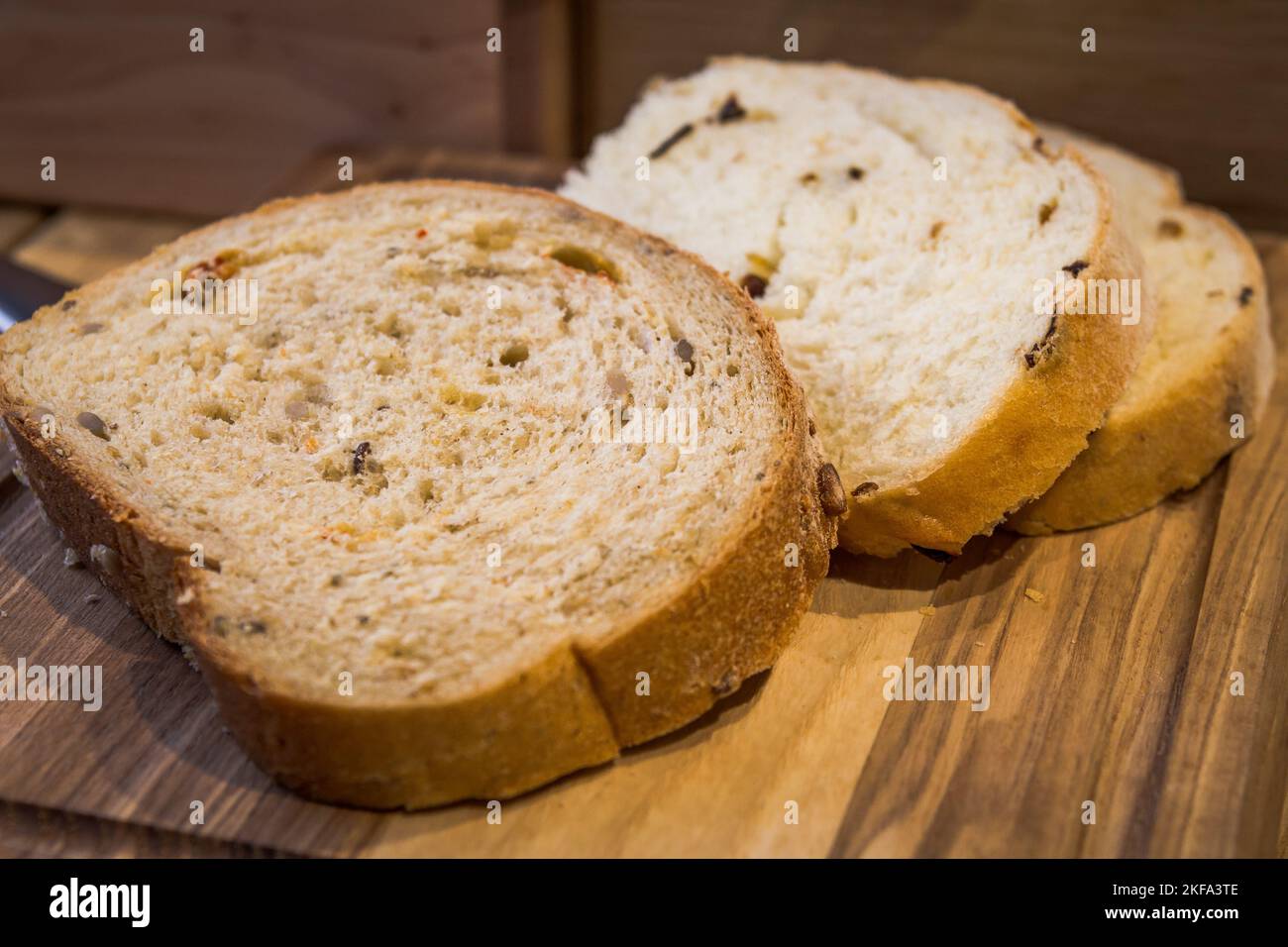 Close up slice of bread concept photo. Fresh and savoury food. Bakery ...
