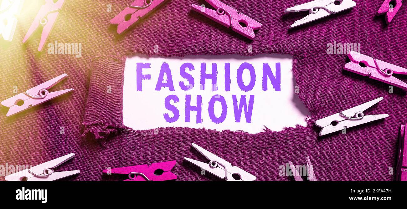 Conceptual display Fashion Show. Business idea exibition that involves ...