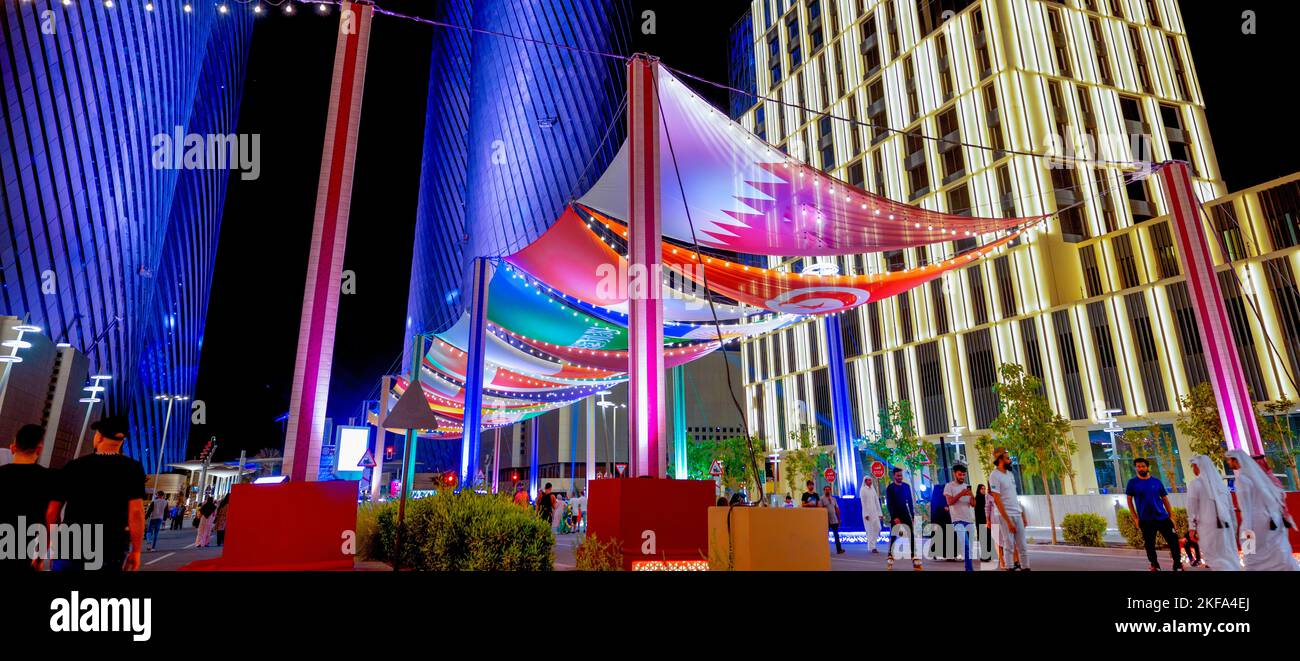 FIFA World Cup Qatar 2022 hosted by Lusail City Lights in Qatar 2022 ...