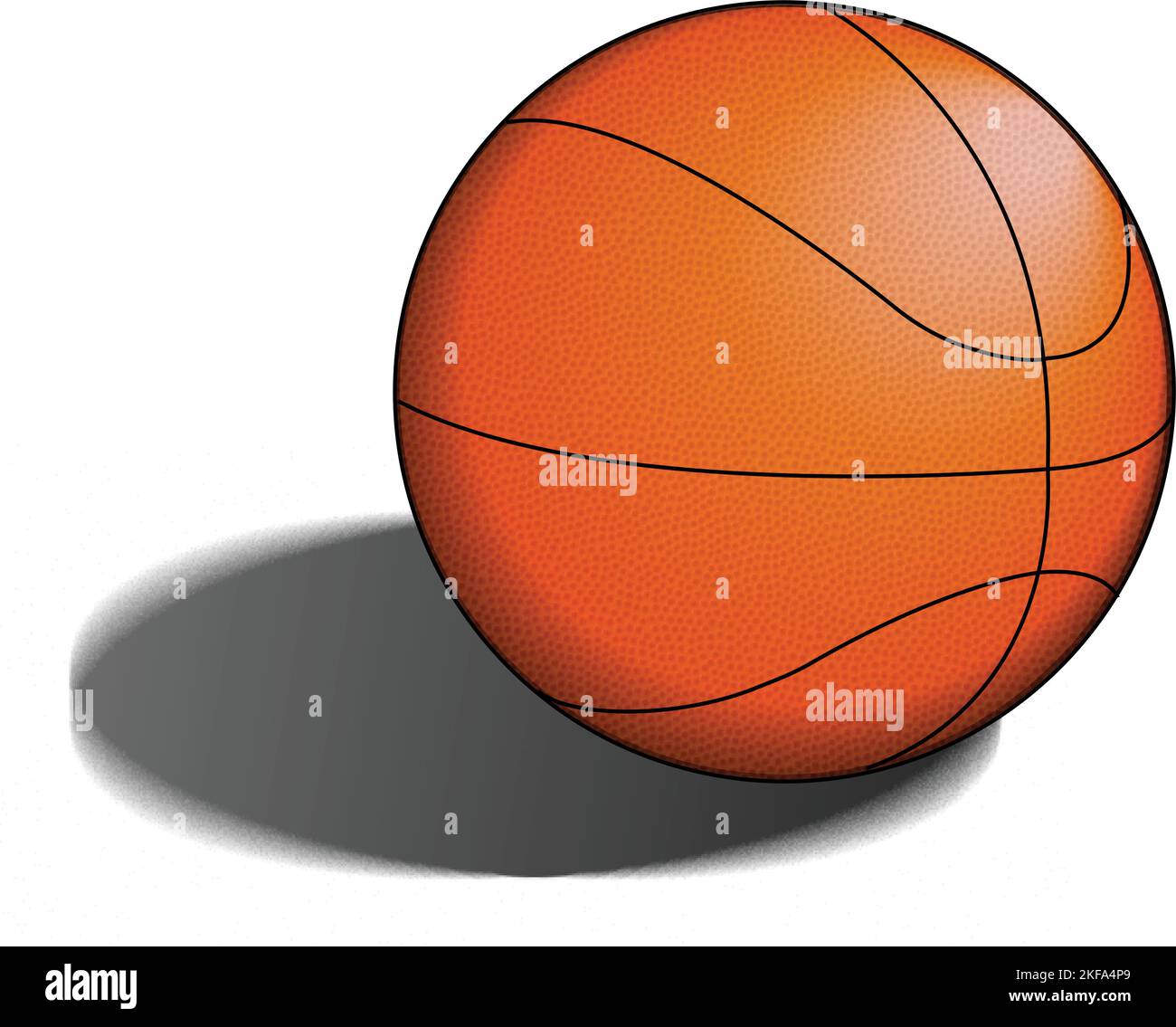 A vector illustration of a basketball ball isolated on a white ...
