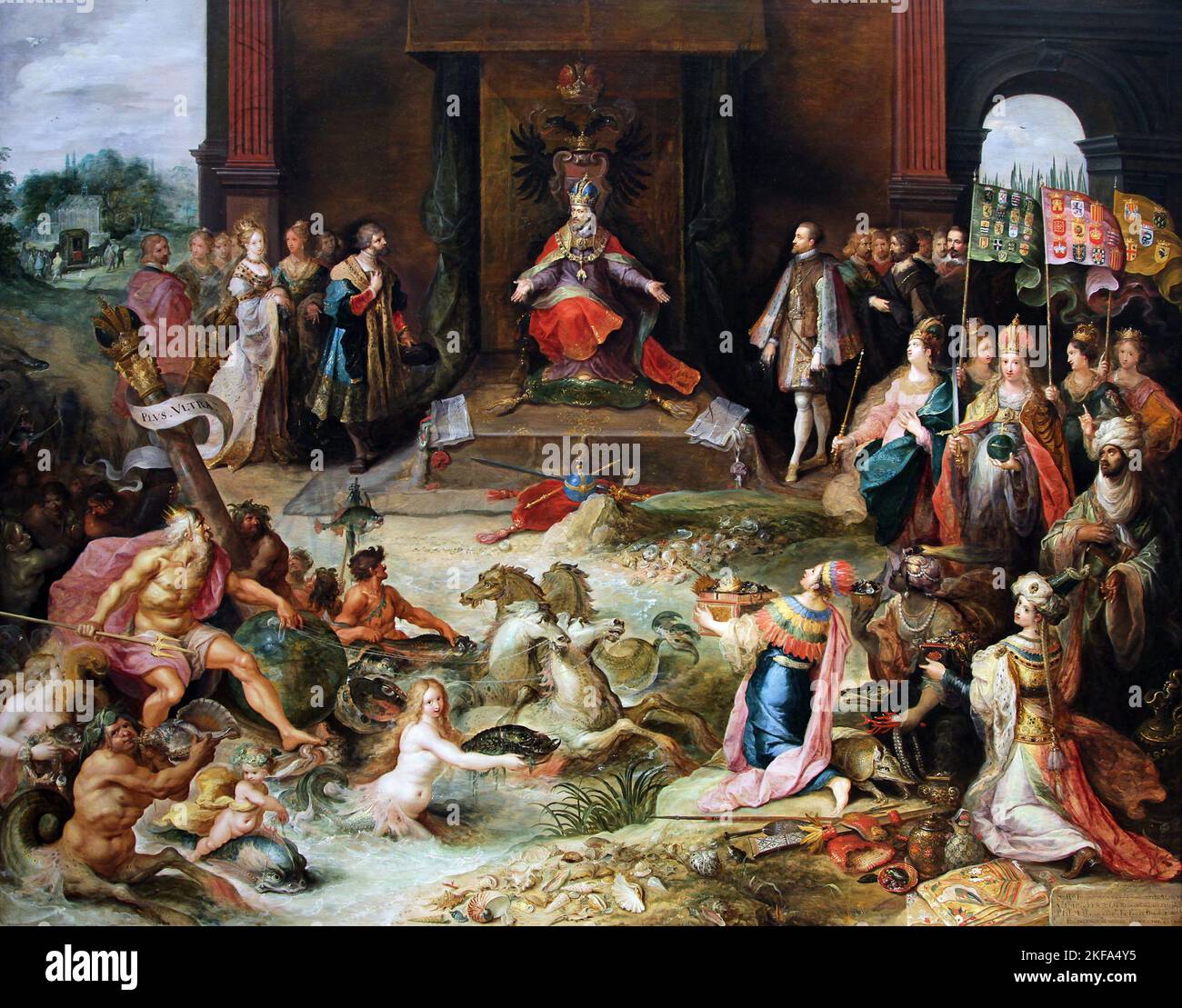 Allegory on the Abdiction of Emperor Charles V in Brussels by Frans ...