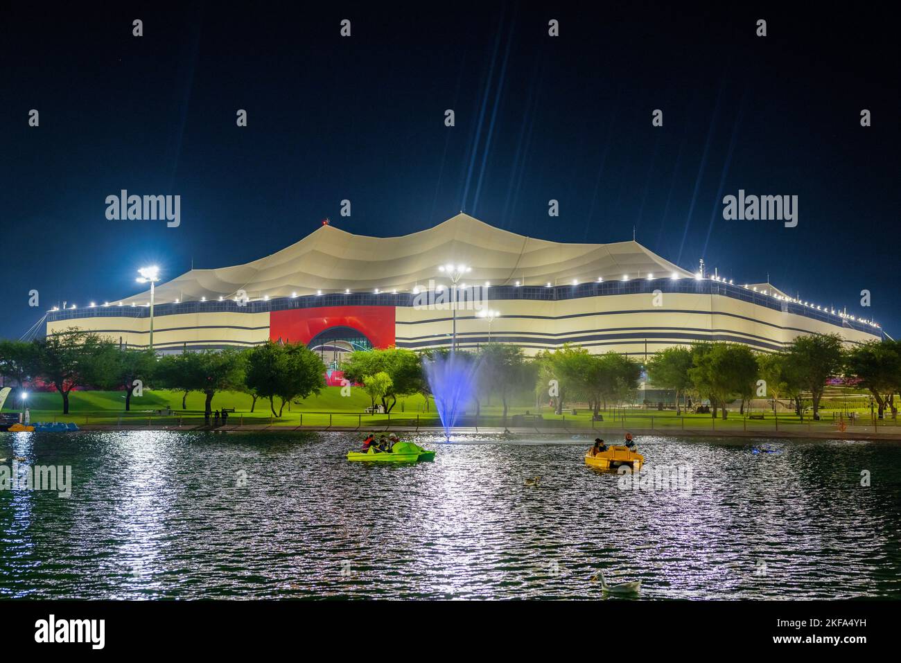 Al Bayt Stadium a giant tent structure covers the entire stadium The ...