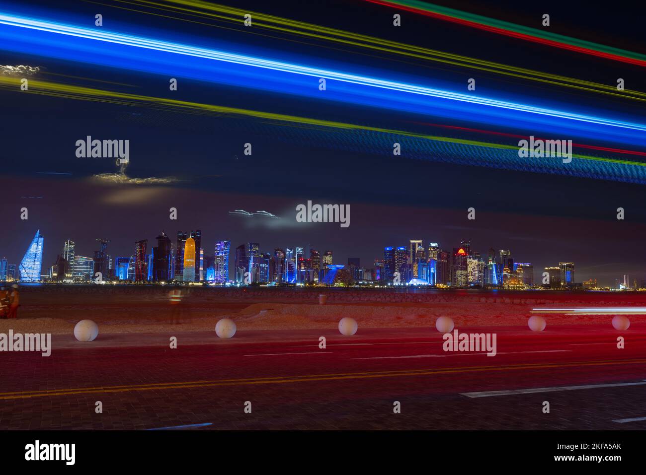 FIFA World Cup Qatar 2022 hosted by Lusail City Lights in Qatar 2022 ...