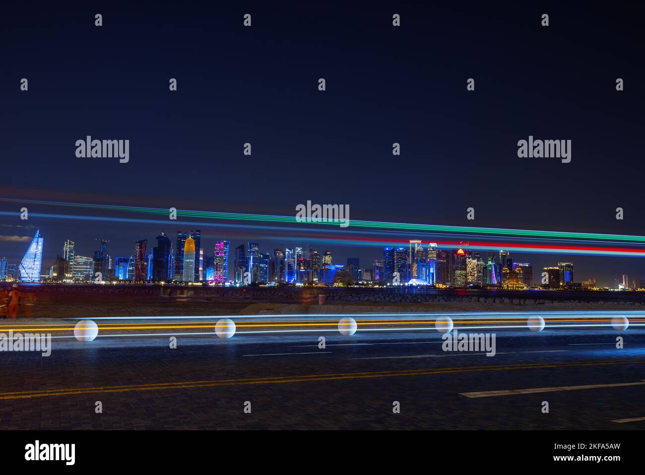 FIFA World Cup Qatar 2022 hosted by Lusail City Lights in Qatar 2022 ...